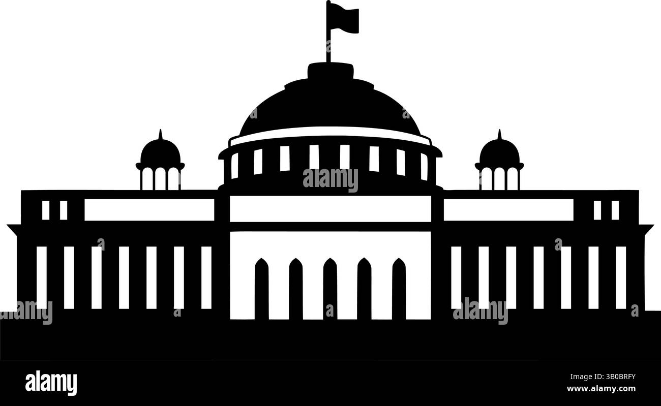 Indian Parliament Flag Twin Dome Monument Government Capital Landmark ...