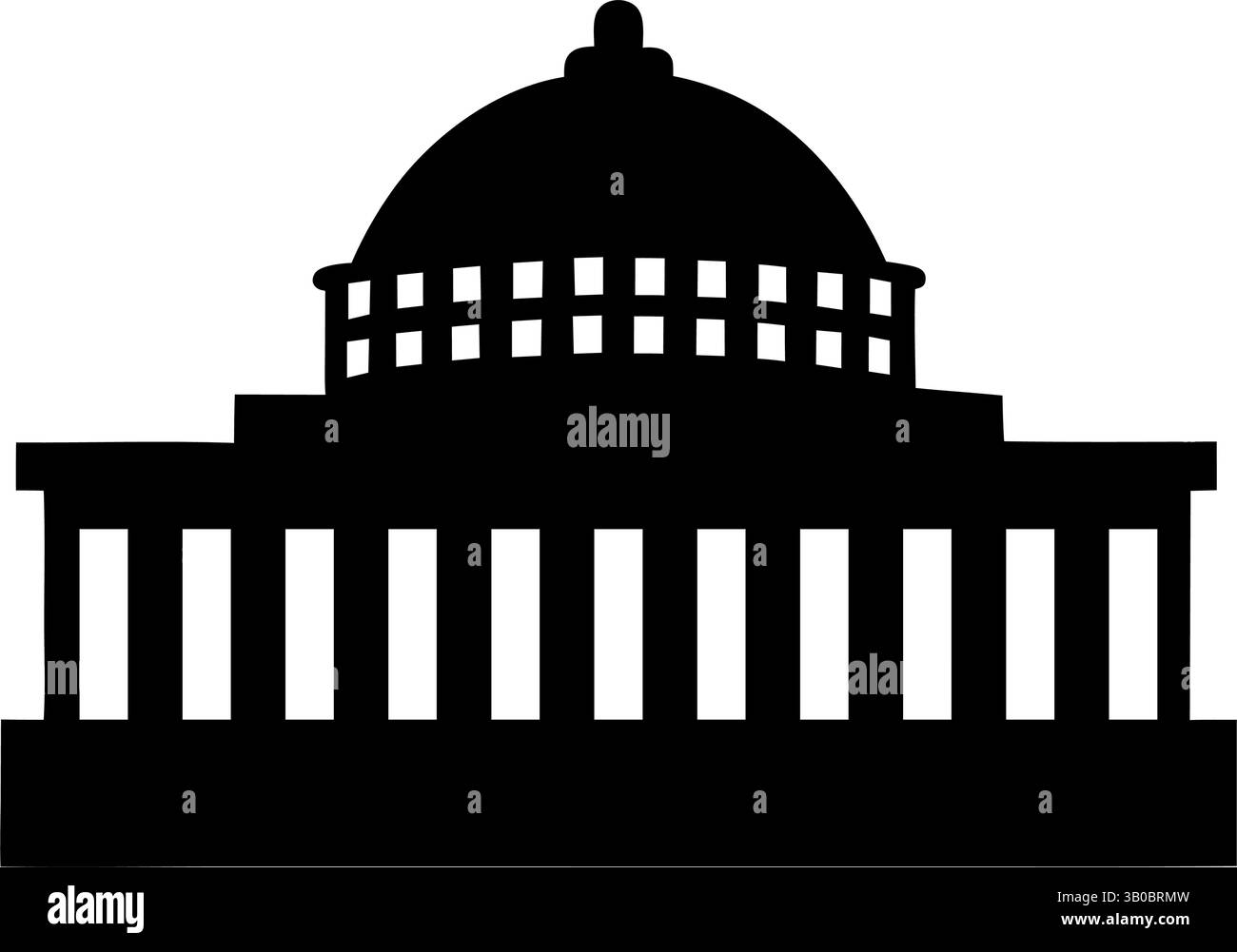 Indian Parliament Minimal Dome Silhouette Political Monument Government ...