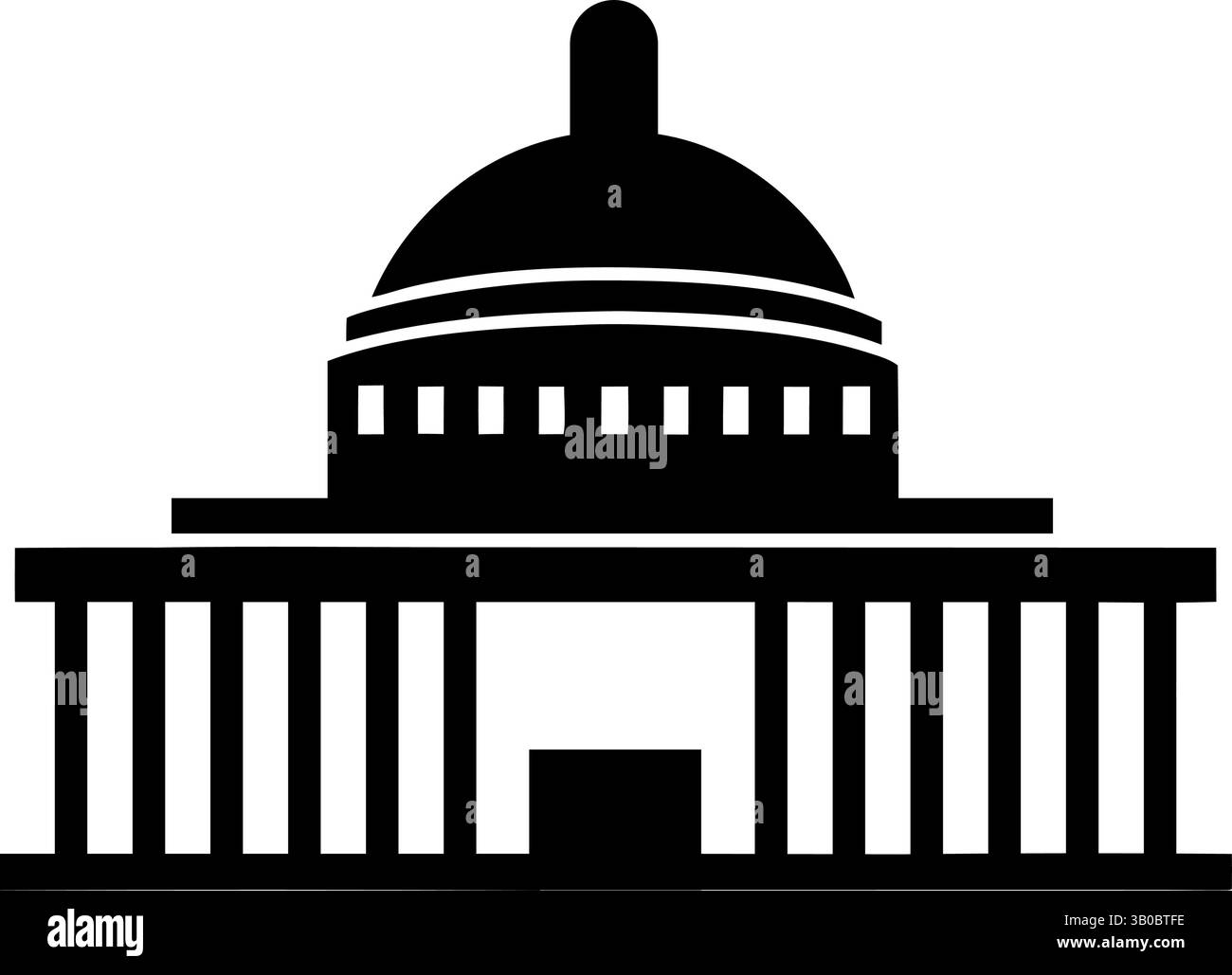 Indian Parliament Tall Dome Iconic Silhouette Government Political ...