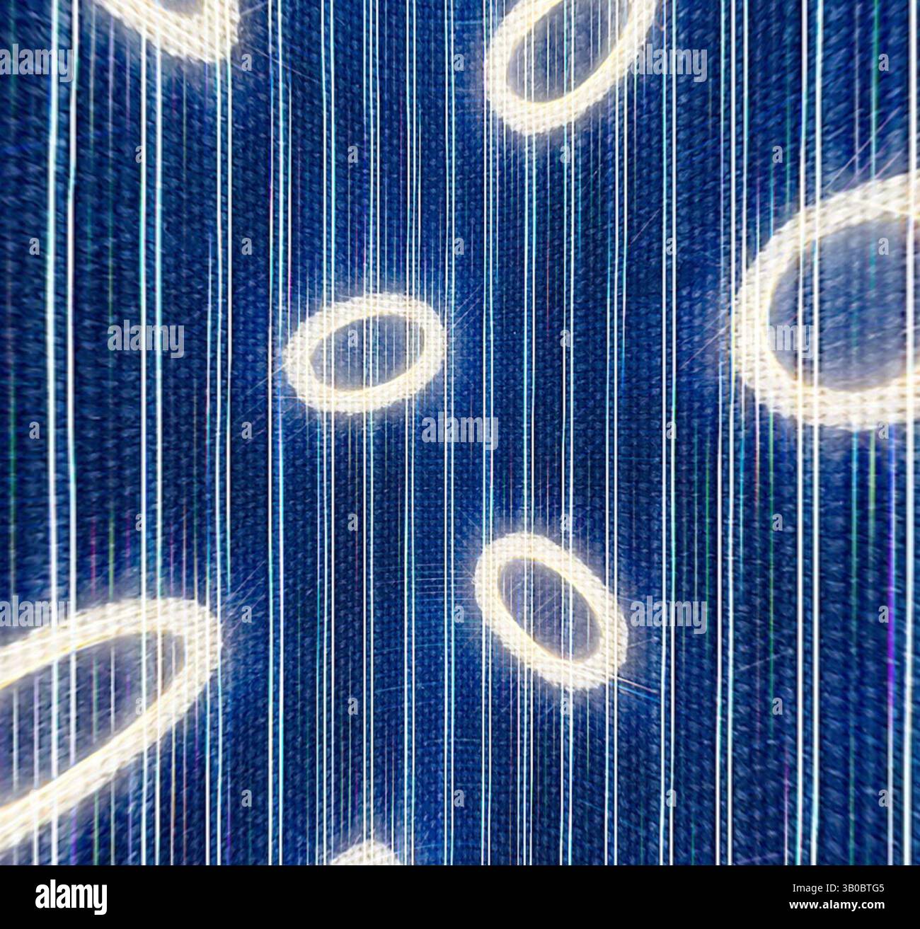 A field of illuminated elliptical shapes floats against a backdrop of ...