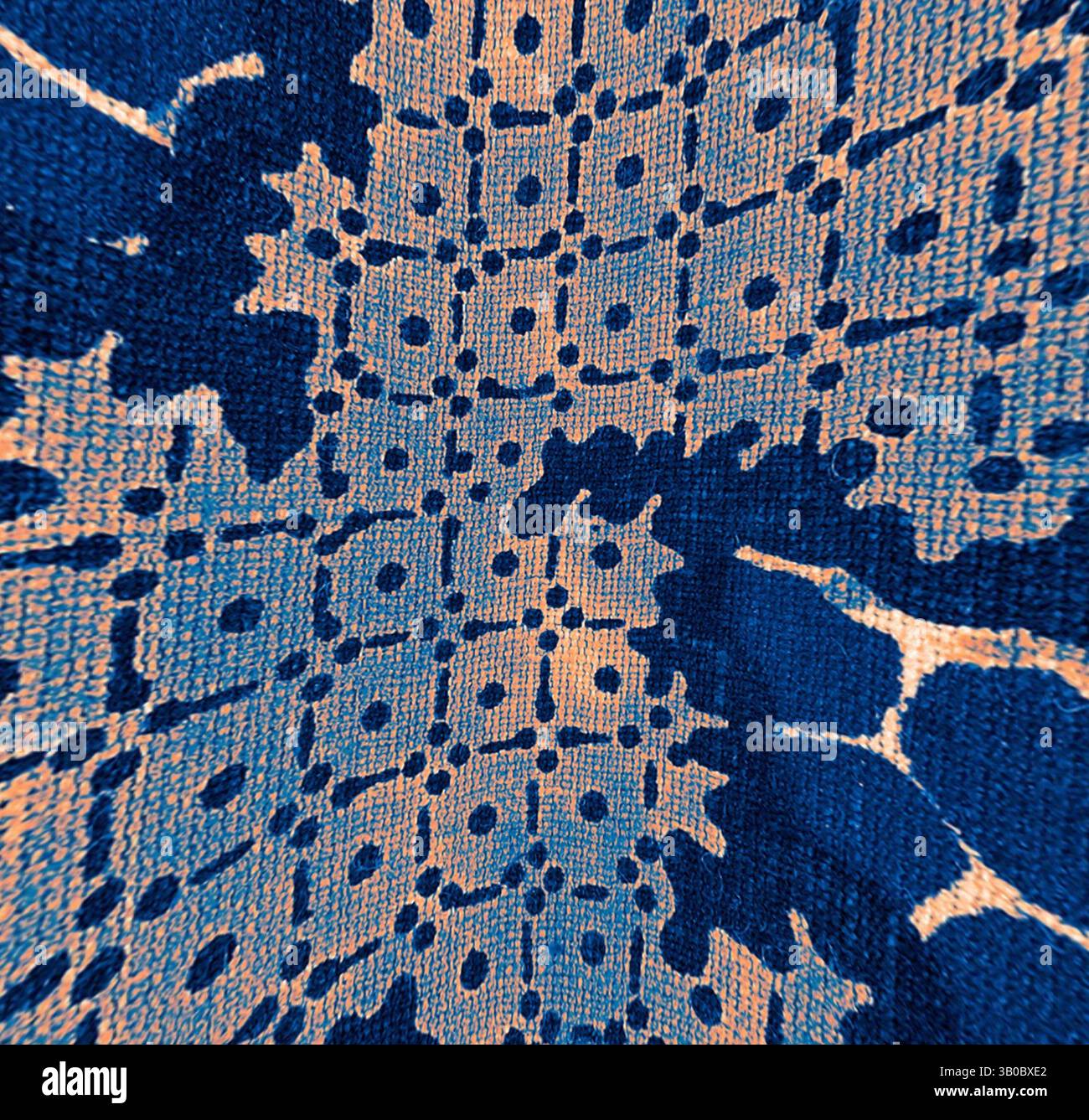 A vibrant textile pattern featuring intricate geometric shapes and ...