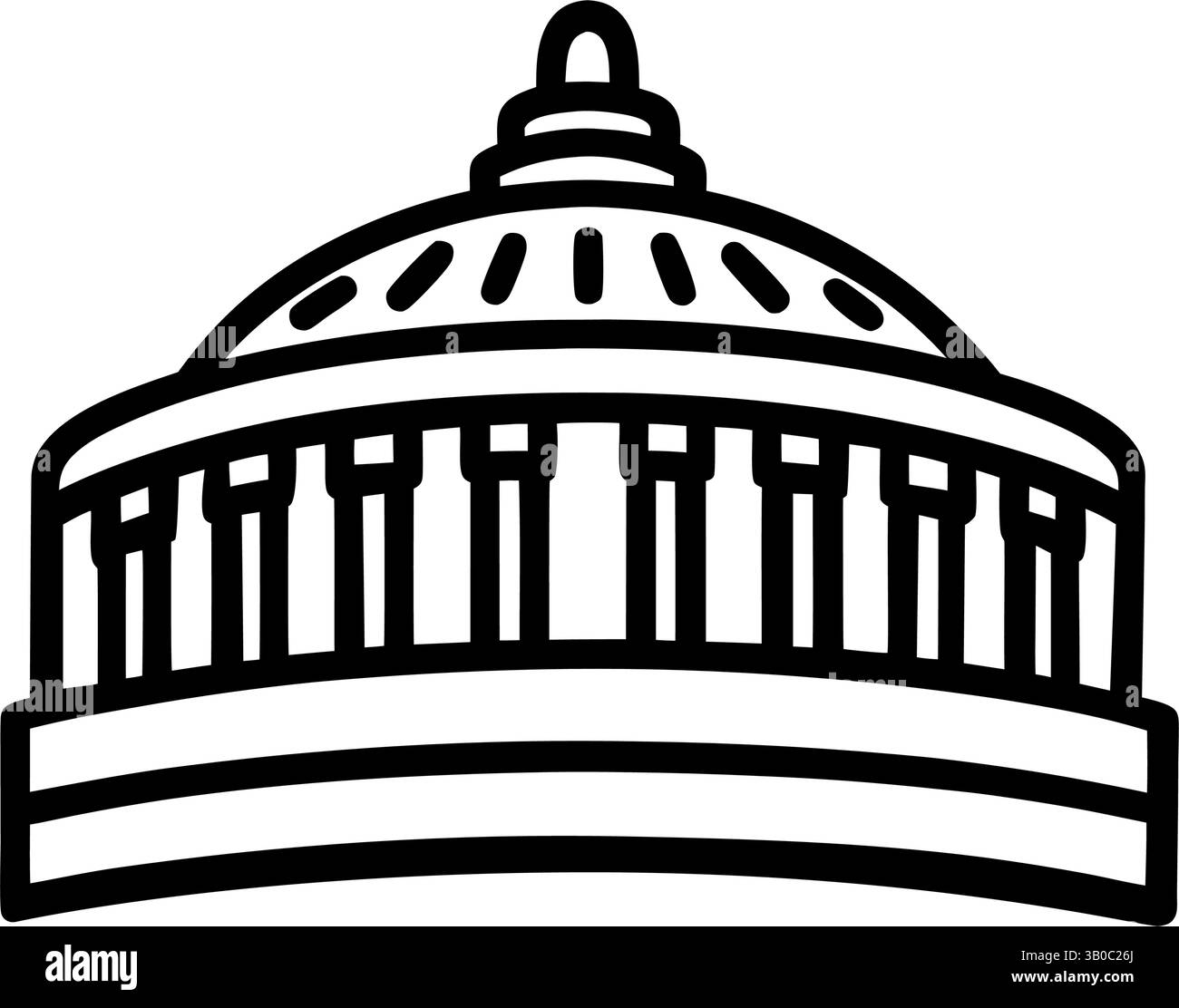 Indian Parliament Circular Pillar Dome Structure Heritage Monument ...