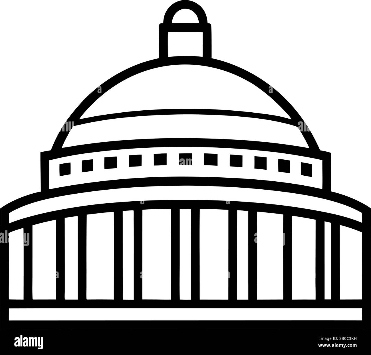 Indian Parliament Tall Dome Pillars Silhouette Monument Government ...