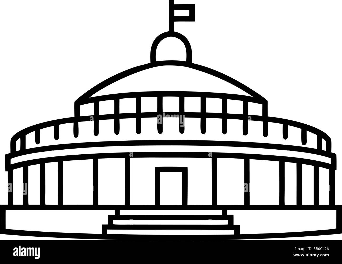 Indian Parliament Multi Level Dome Building Monument Heritage ...