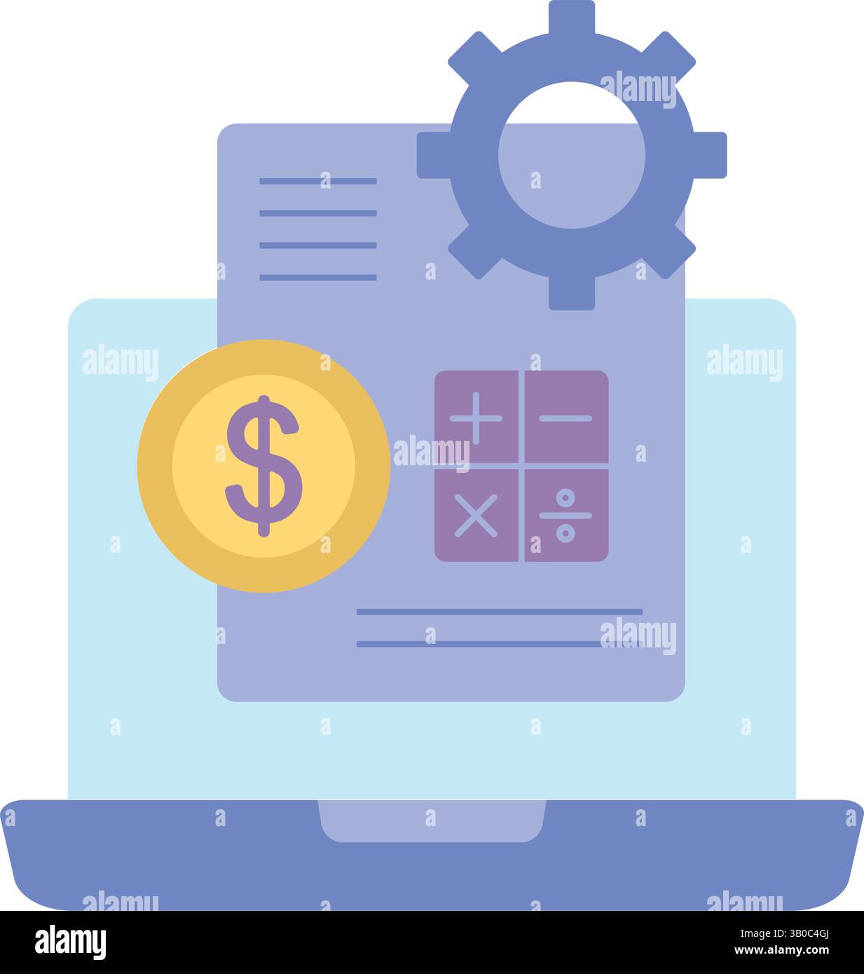 Accounting Software Laptop Finance Report Dollar Invoice Gear ...