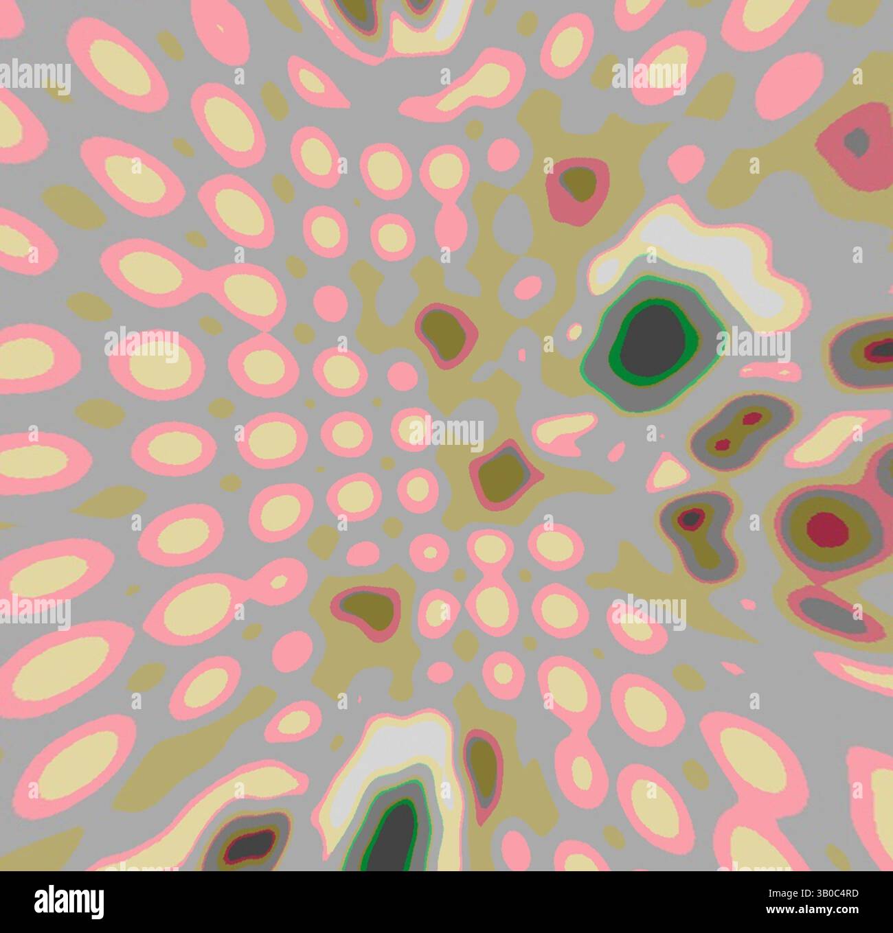 A vibrant explosion of swirling patterns featuring soft pinks, earthy ...