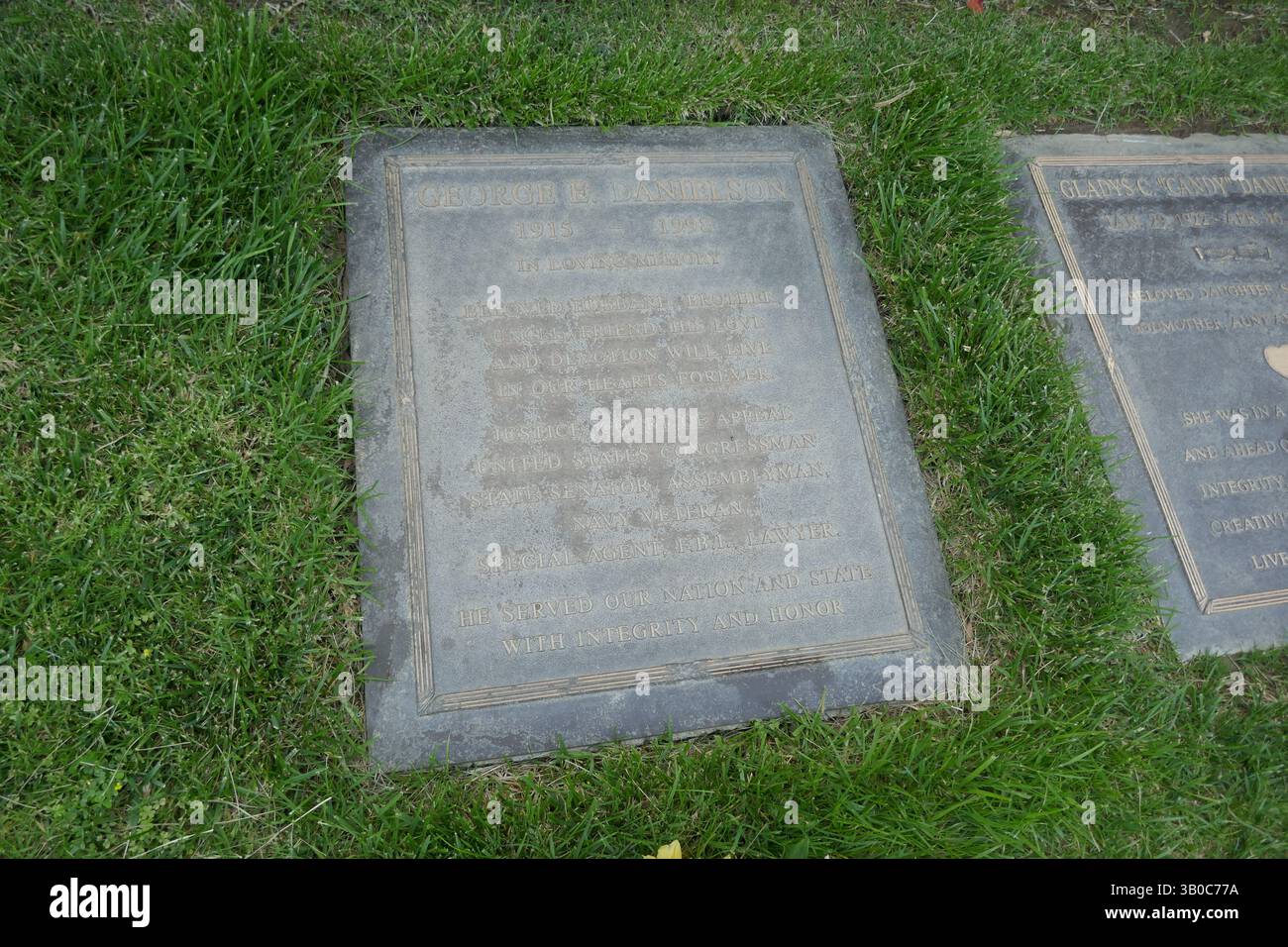 Los Angeles, California, USA 22nd April 2025 US Congressman George Danielson Grave in Lincoln ...