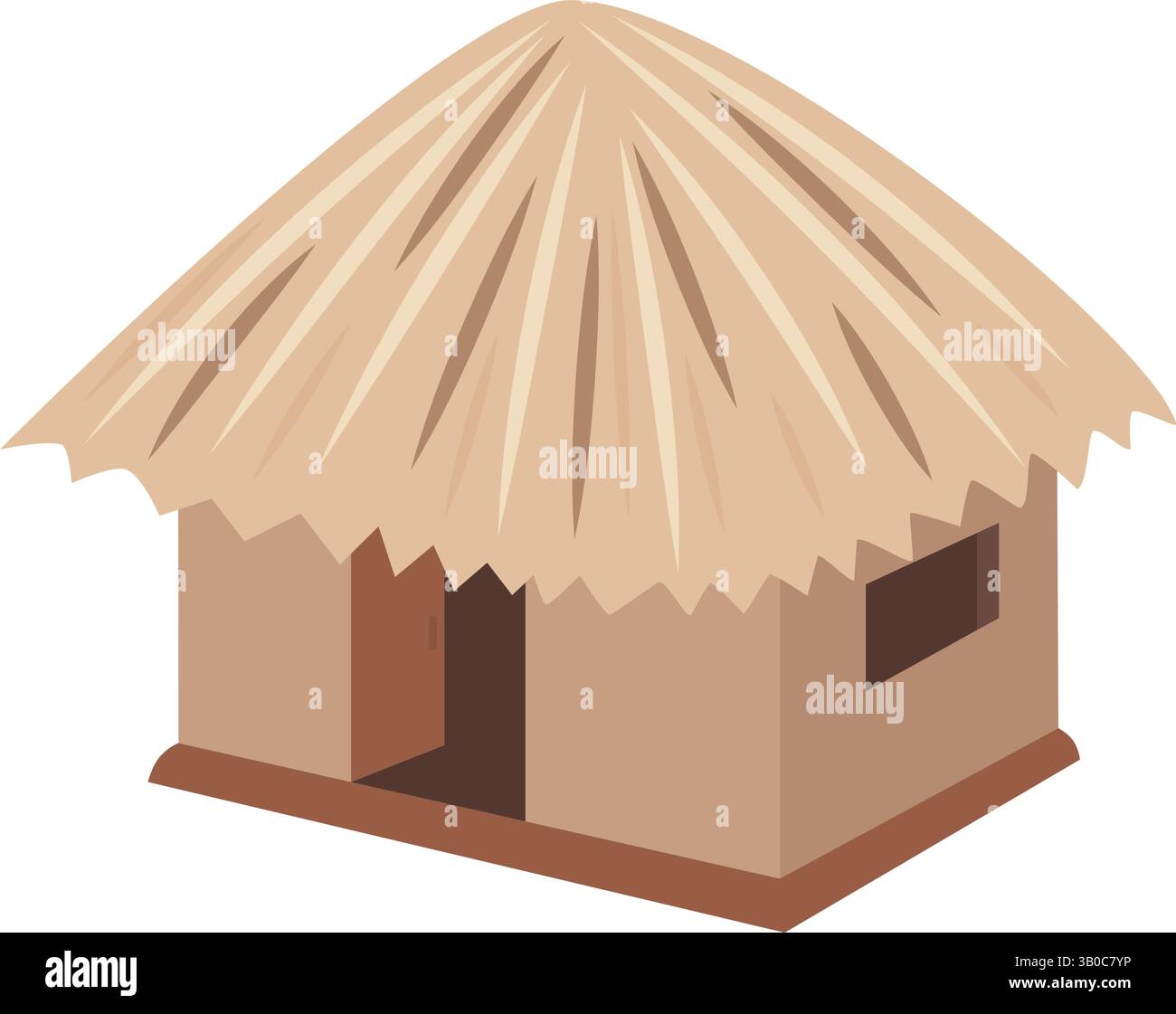 Indian Village Mud Home Thatched Roof Traditional Rural Shelter Native ...