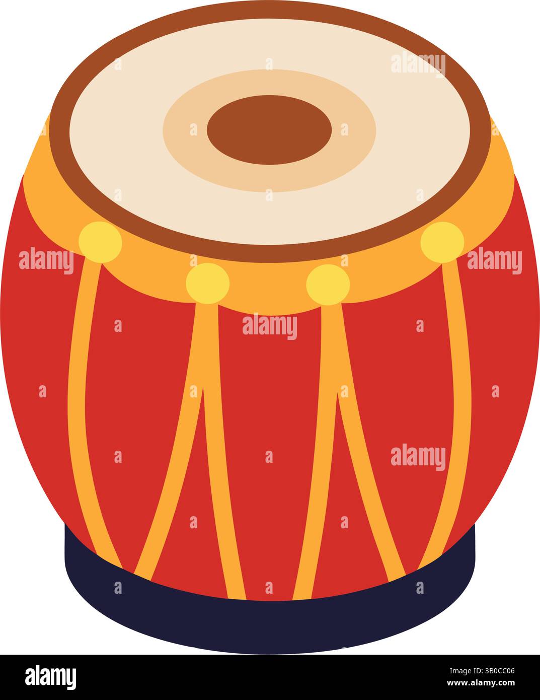 Indian Tabla Drum Red Percussion Musical Traditional Instrument Wooden ...