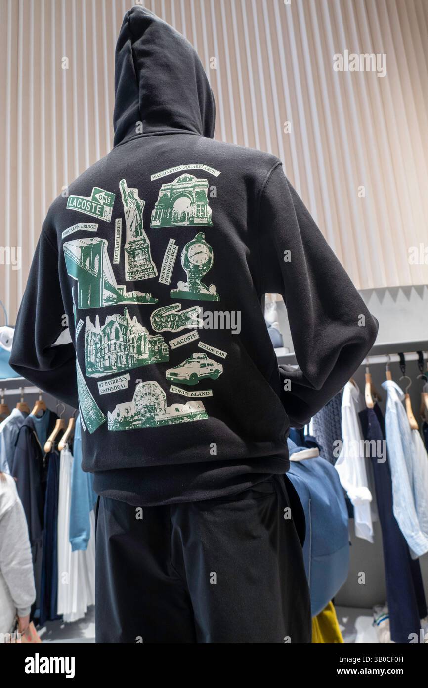 Lacoste flagship store at 575 5th Ave., New York City, 2025, USA Stock ...