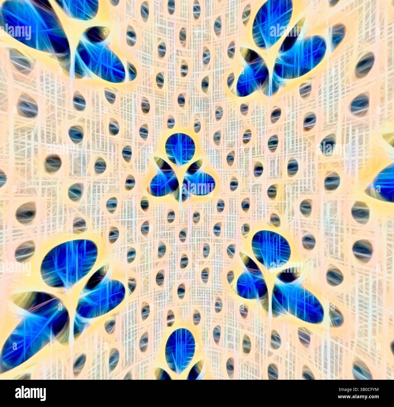 Mesmerizing pattern of interconnected shapes emerges hi-res stock ...