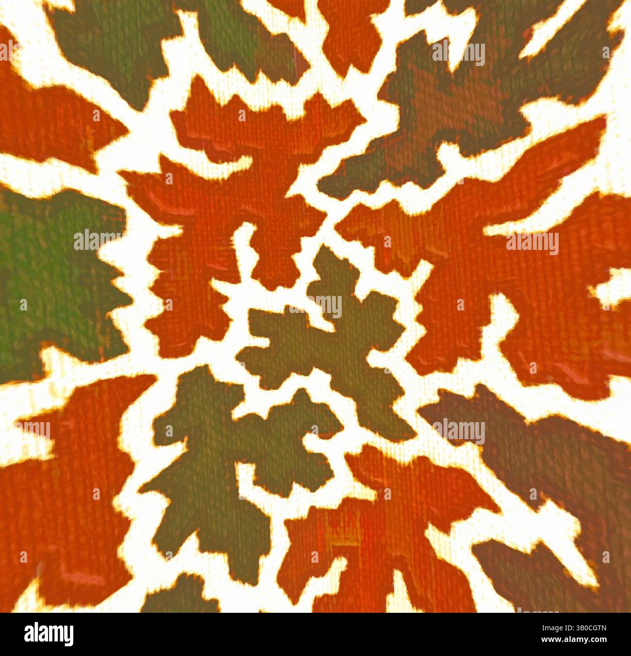 Overlapping leaf shapes in warm shades of red hi-res stock photography ...