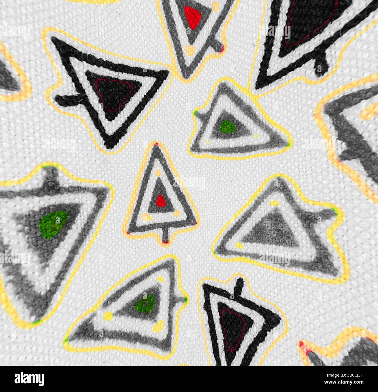 Abstract arrangement of triangular shapes in various colors hi-res ...