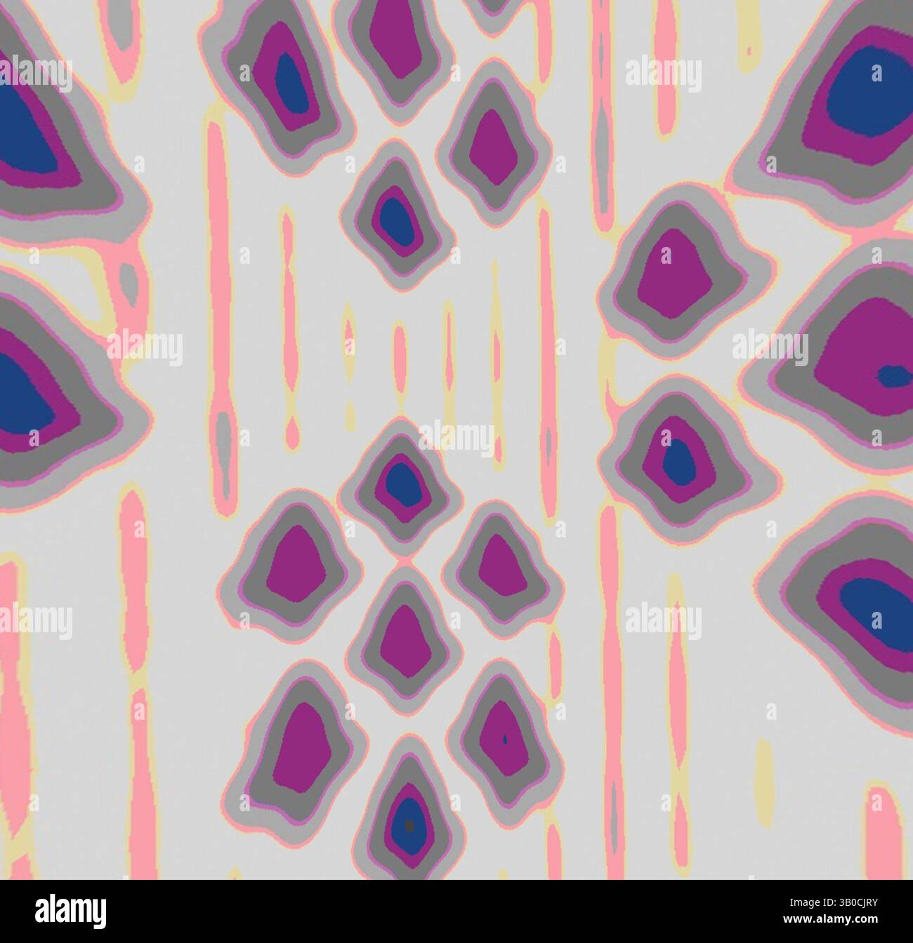 A vibrant abstract design featuring elongated shapes and diamond-like ...