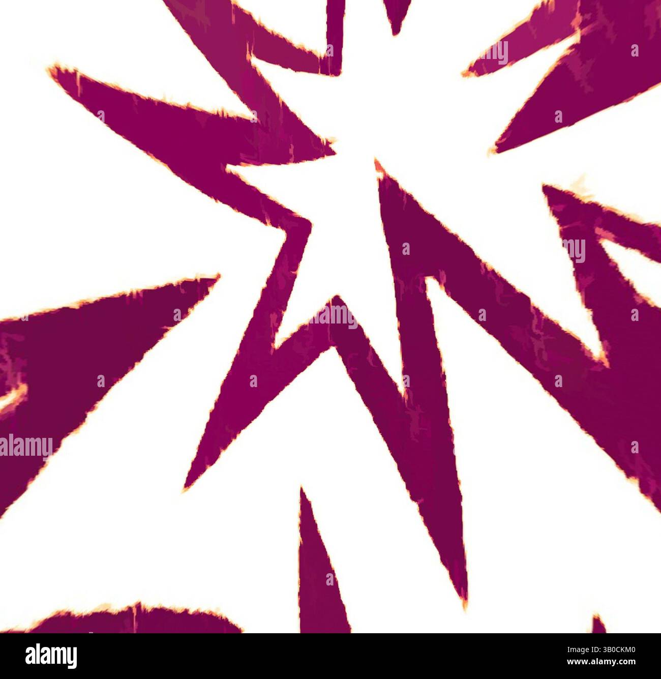 A dynamic burst of sharp, angular shapes radiating outward, creating a ...