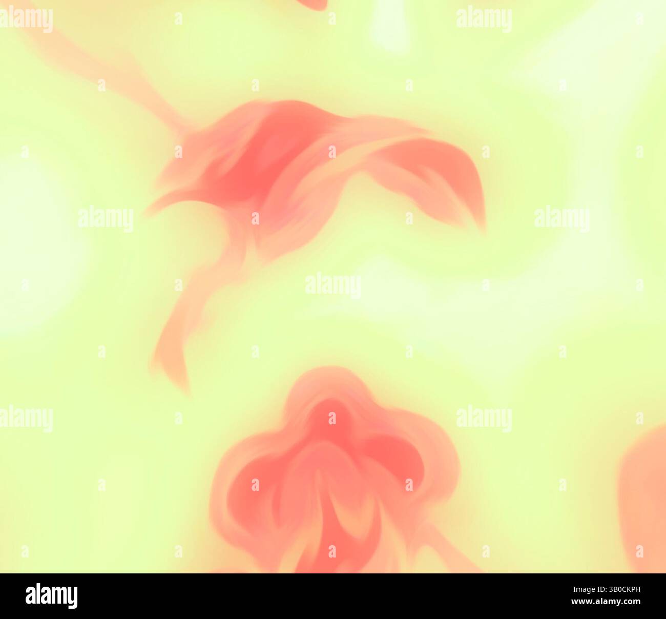 Soft, swirling hues of pale yellow and muted pink blend together to ...