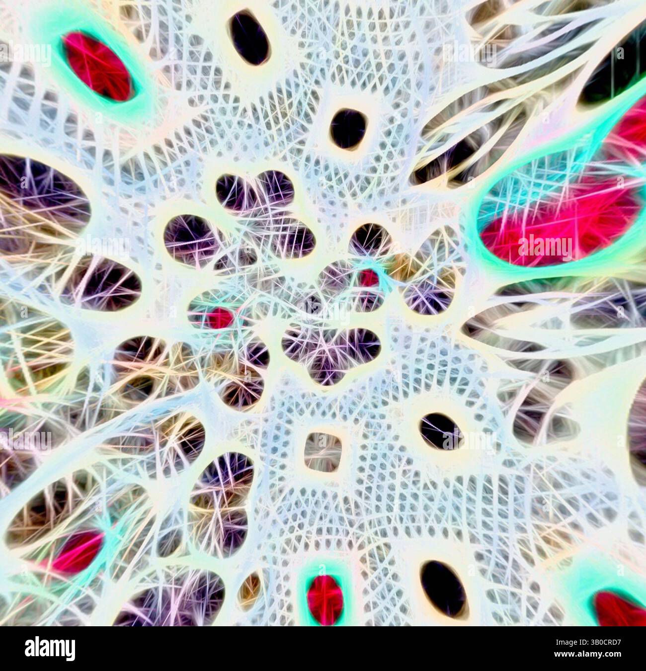 A vibrant, abstract composition showcases intricate patterns of ...
