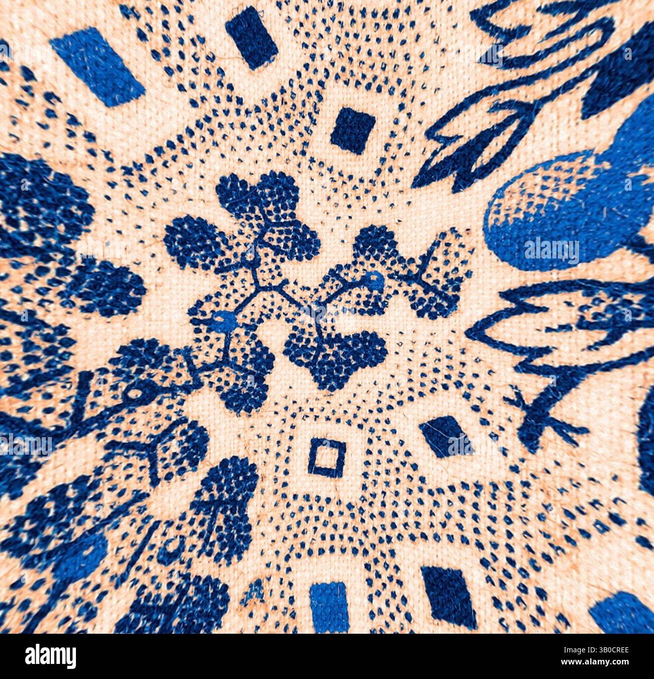 Geometric motifs in rich blue tones hi-res stock photography and images ...