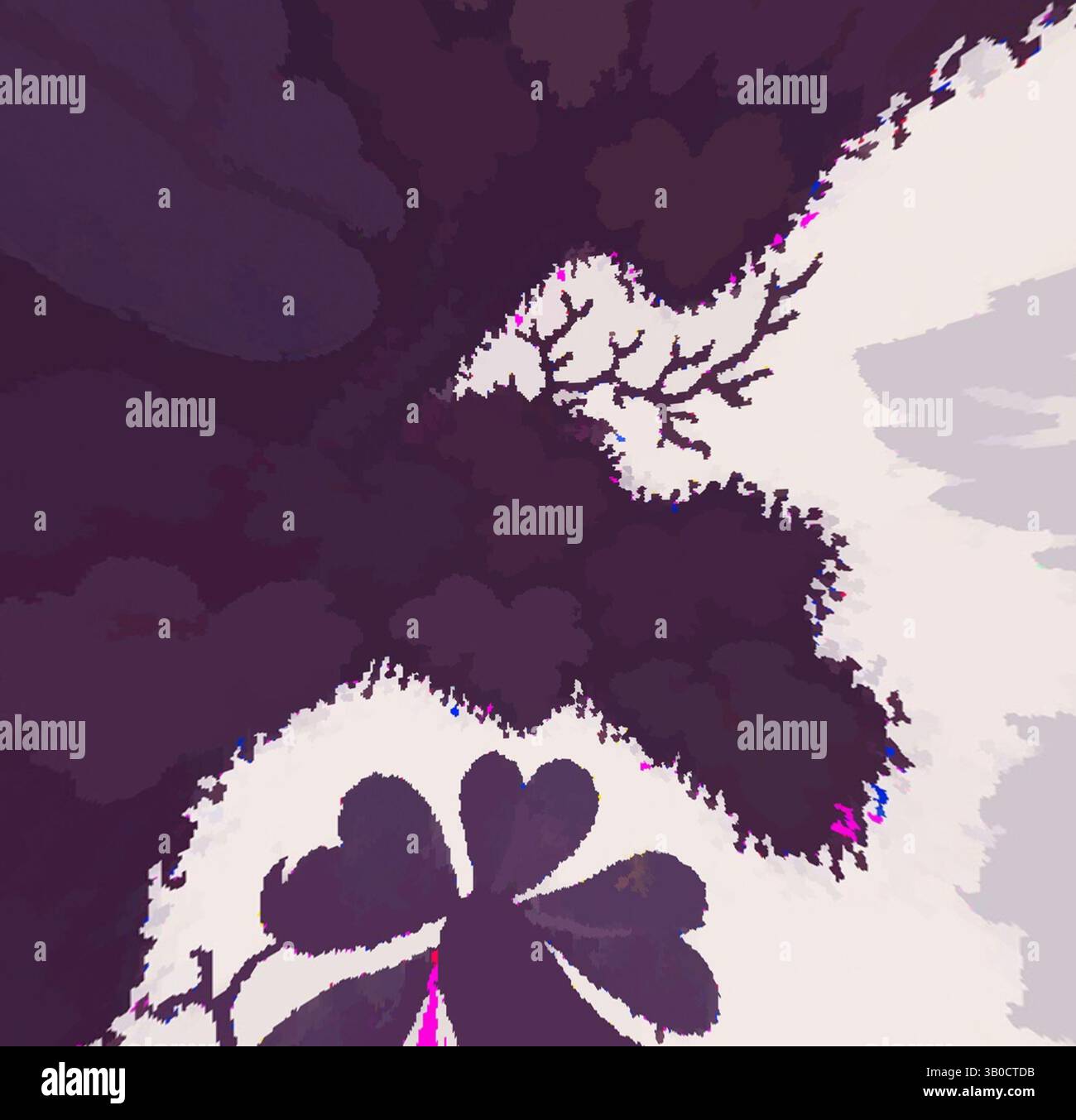 A whimsical arrangement of organic shapes and abstract forms ...