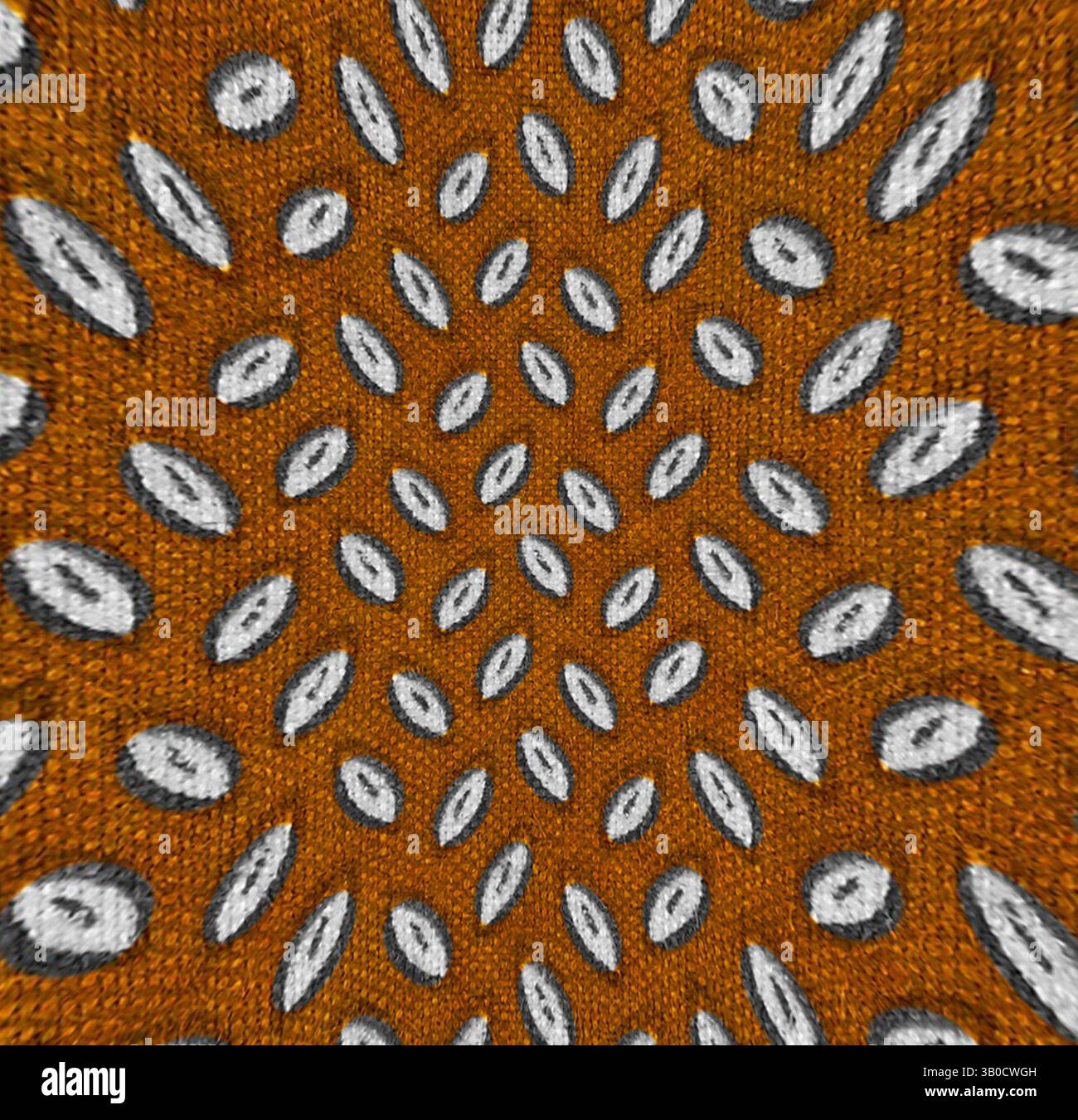 Repeating pattern of stylized leaves in shades of white hi-res stock ...