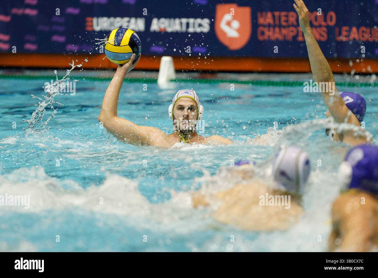 Croatia, Split, 230425. Poljud Swimming Pool. Match of the 5th round of ...