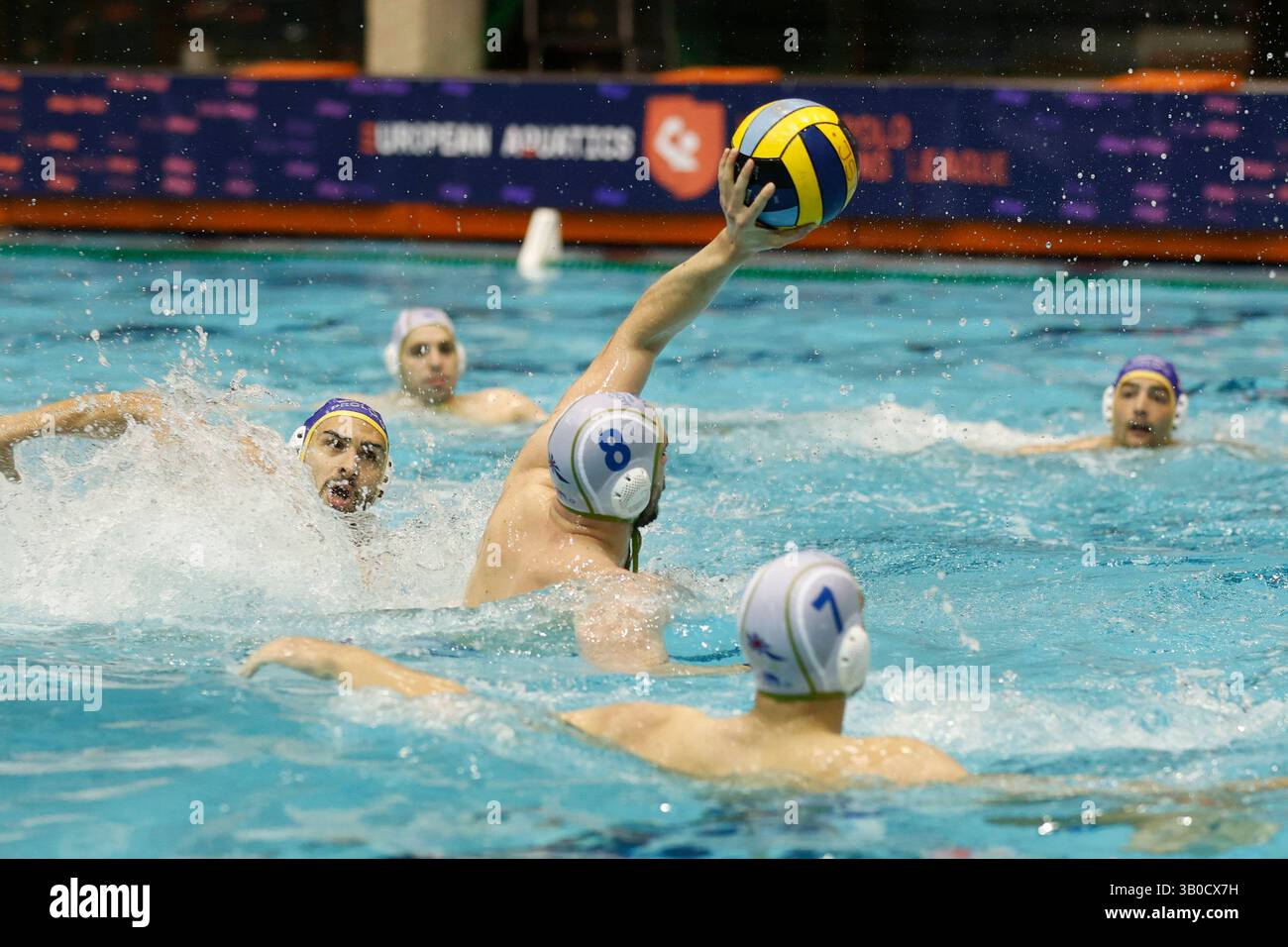 Croatia, Split, 230425. Poljud Swimming Pool. Match of the 5th round of ...