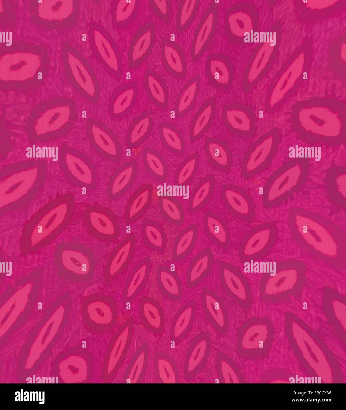 A vibrant and abstract pattern featuring elongated, oval shapes ...