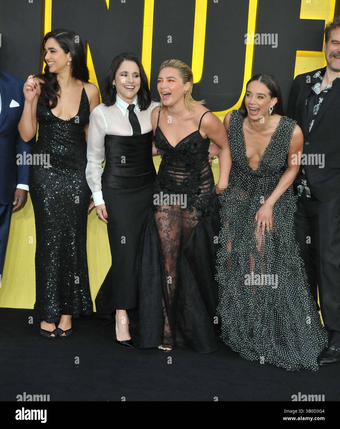 London, UK. 22nd Apr, 2025. Geraldine Viswanathan, Julia Louis-Dreyfus ...