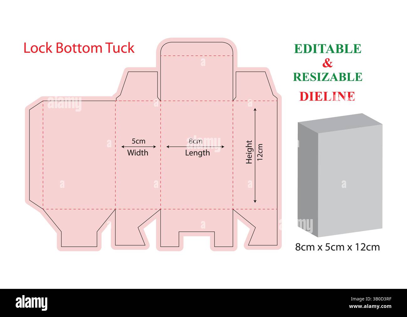 Mailer Box Packaging die line Design, Corrugated Cardboard Mailer Box ...