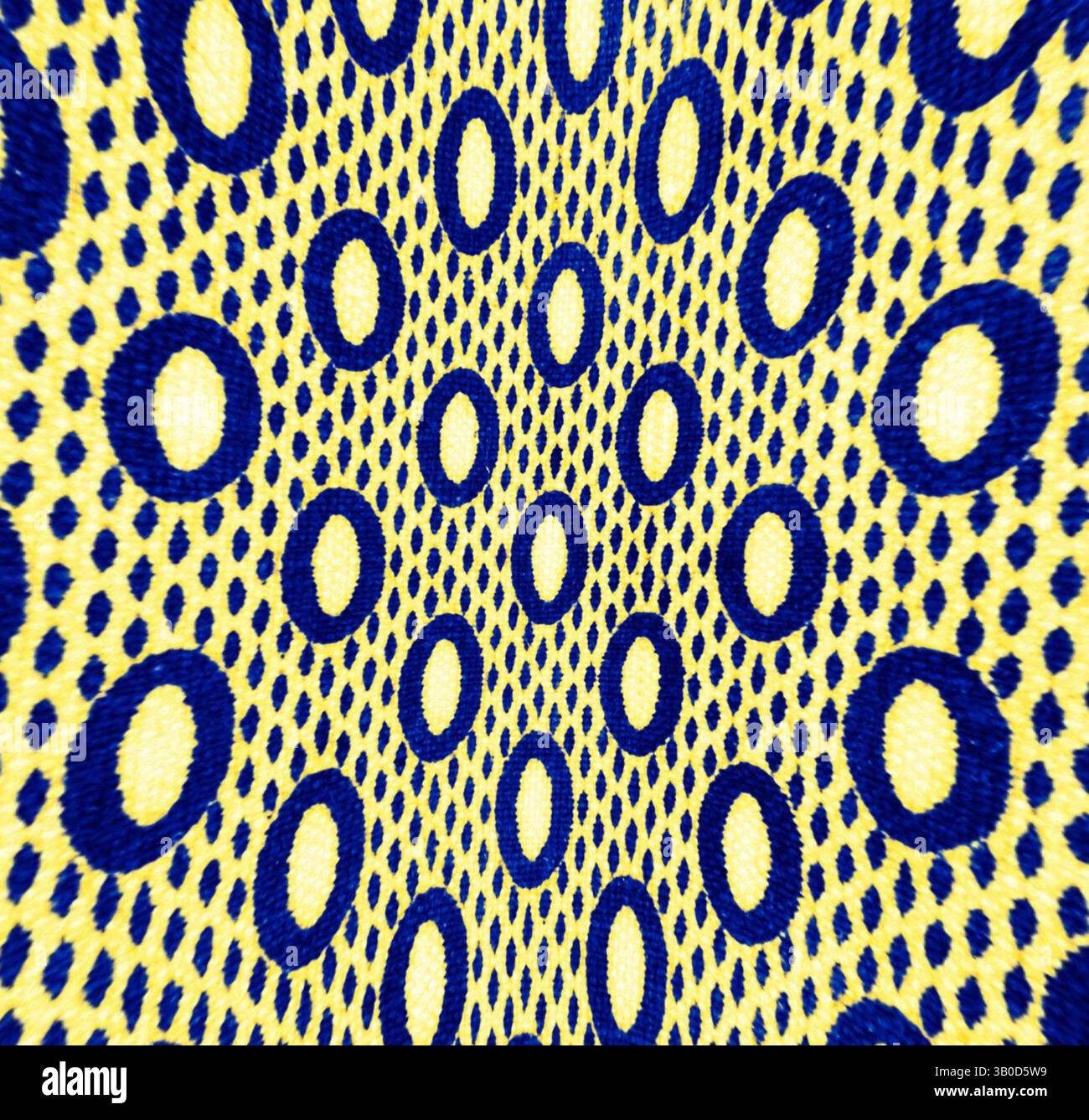 A vibrant pattern featuring a series of alternating yellow and blue ...
