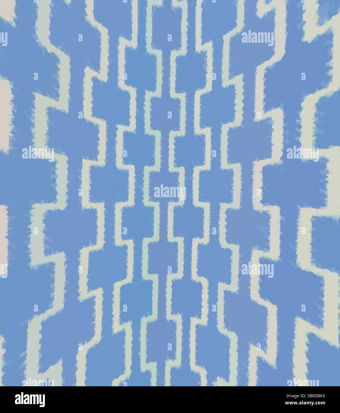 A repetitive pattern of interlocking shapes creates a striking visual ...