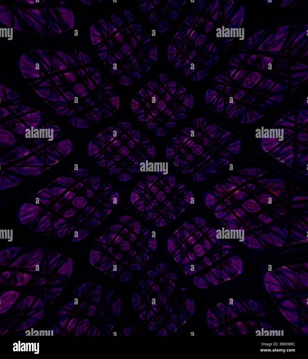 An intricate pattern of interwoven shapes creates a mesmerizing effect ...