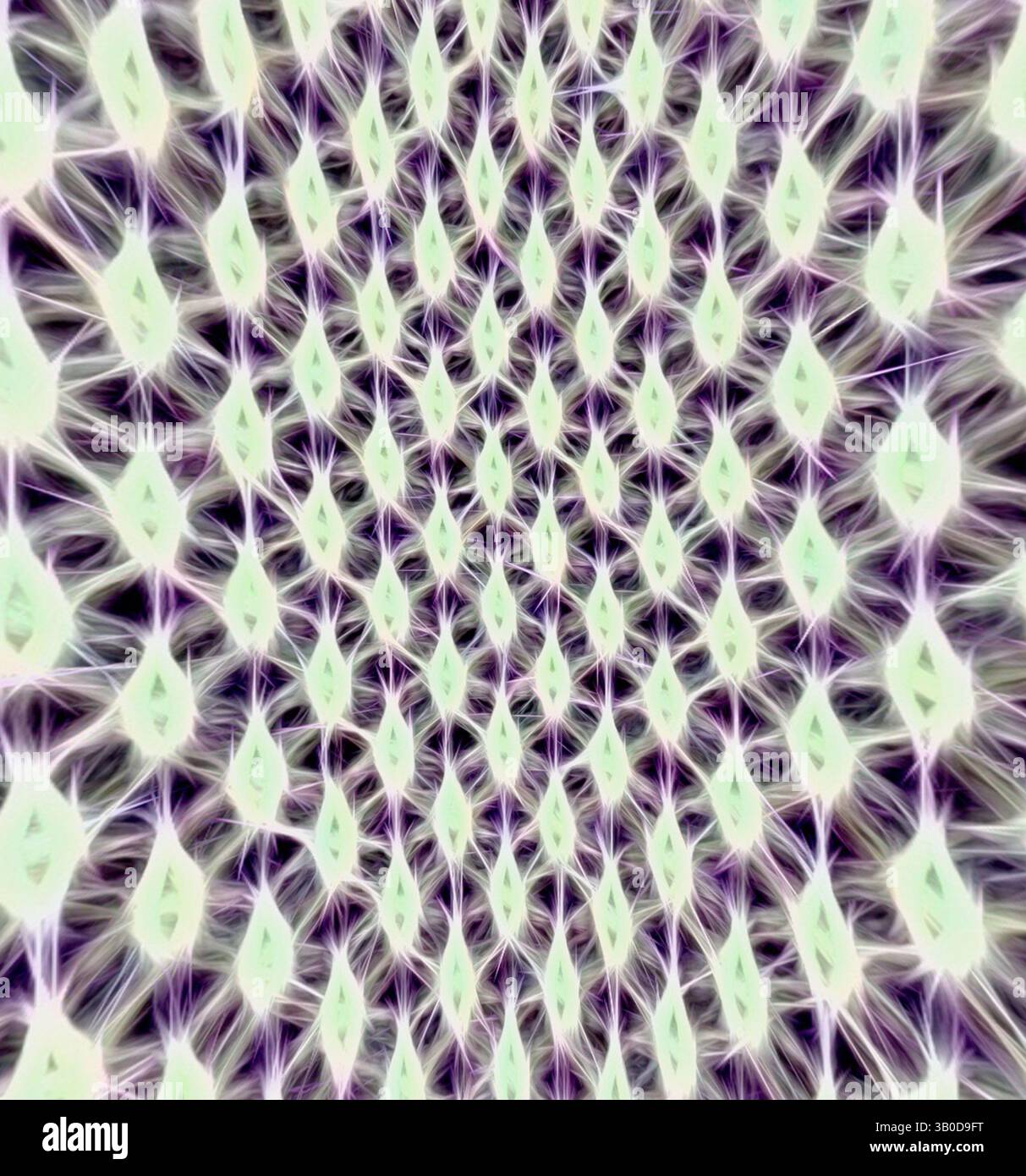 A mesmerizing pattern of elongated shapes arranged in a grid, featuring ...