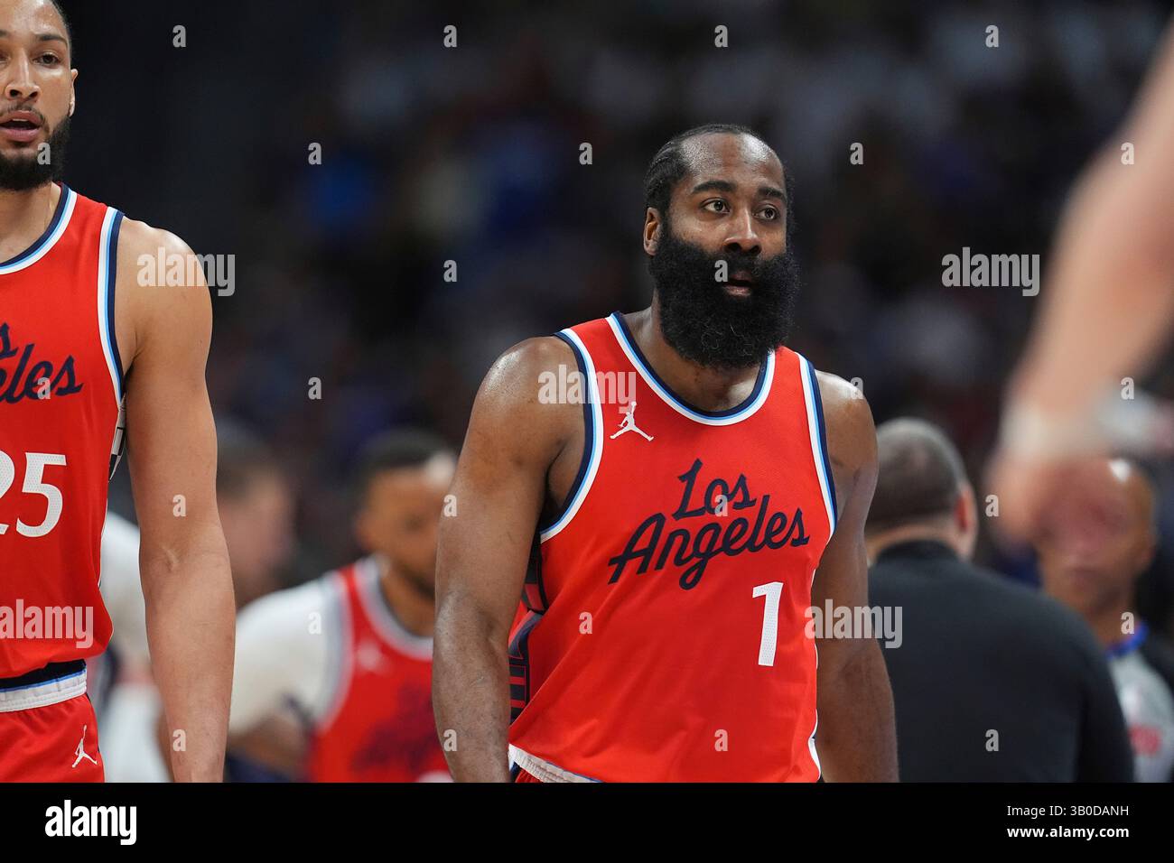 Los Angeles Clippers guard James Harden (1) in the second half of Game ...