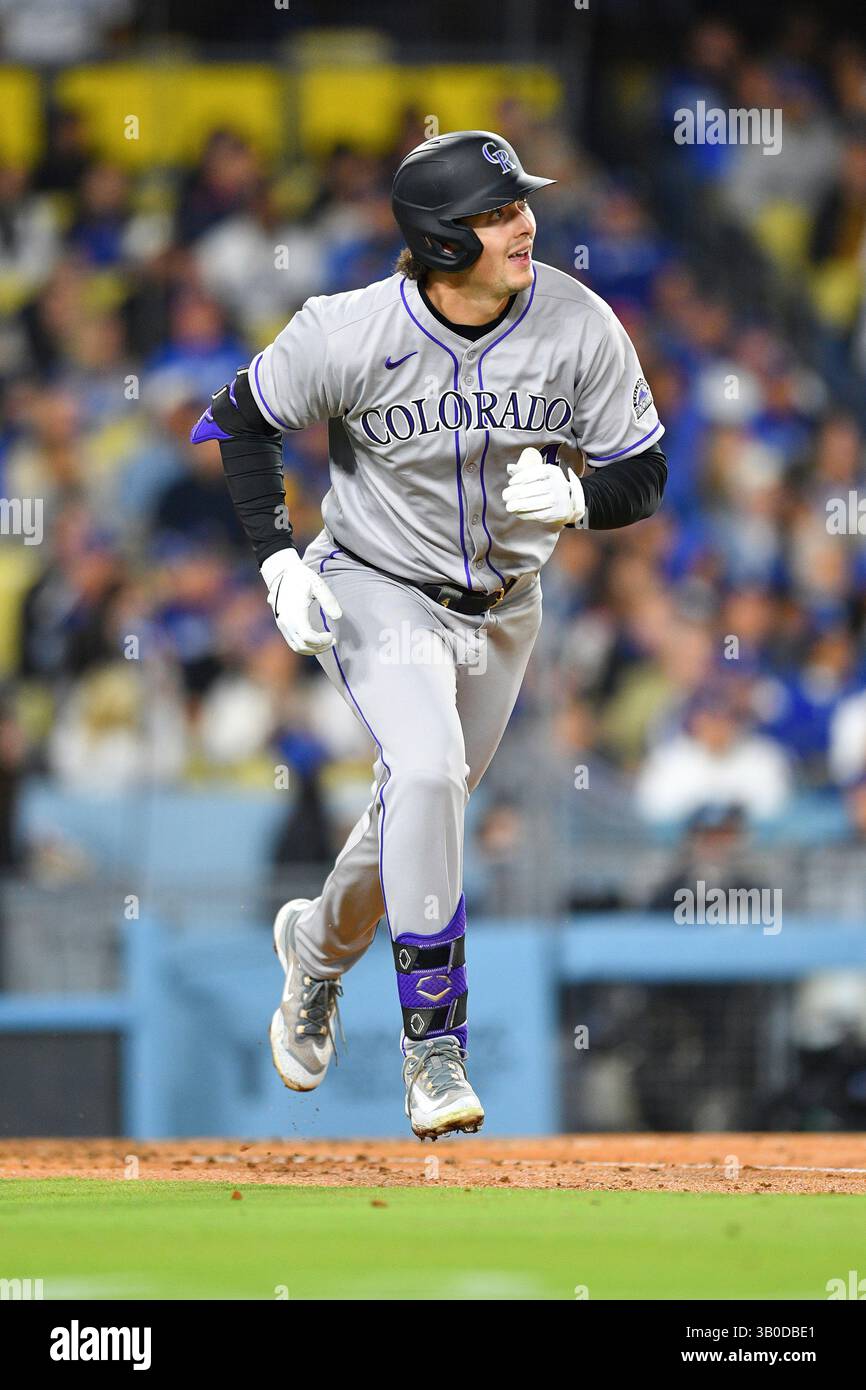 LOS ANGELES, CA - APRIL 16: Colorado Rockies first baseman Michael ...