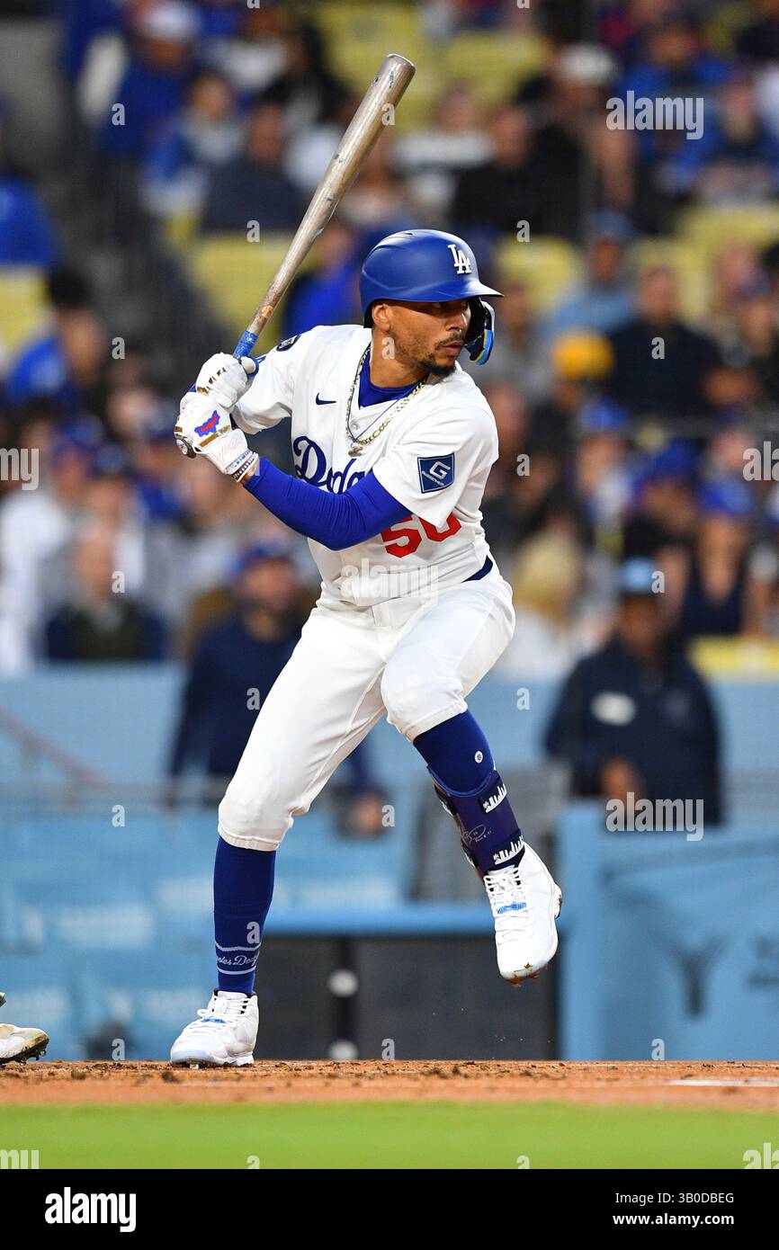 LOS ANGELES, CA - APRIL 16: Los Angeles Dodgers shortstop Mookie Betts ...