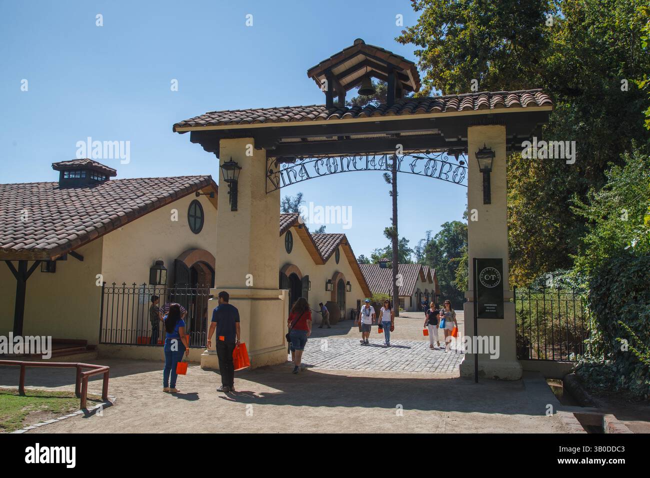 The Building entrance of Concha Y Toro typical winery entrance gate ...
