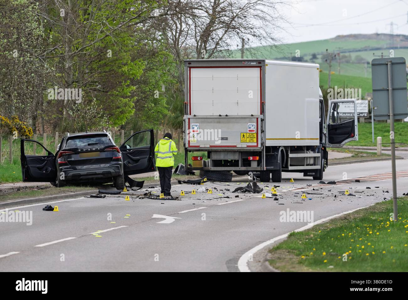 23 April 2025, A96 opposite ASDA at Huntly, Aberdeenshire, Scotland ...