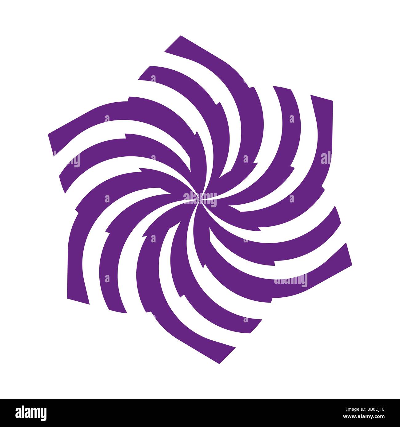 Vortex swirl shape. Purple rotating symbol. Abstract spiral figure. Vector emblem design Stock ...