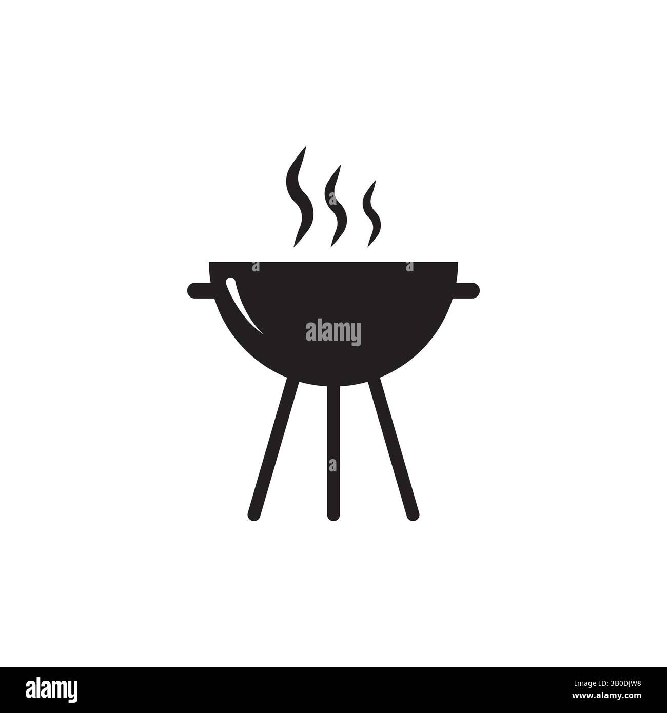 Barbecue grill icon. Outdoor cooking symbol. Summer smoke barbecue ...