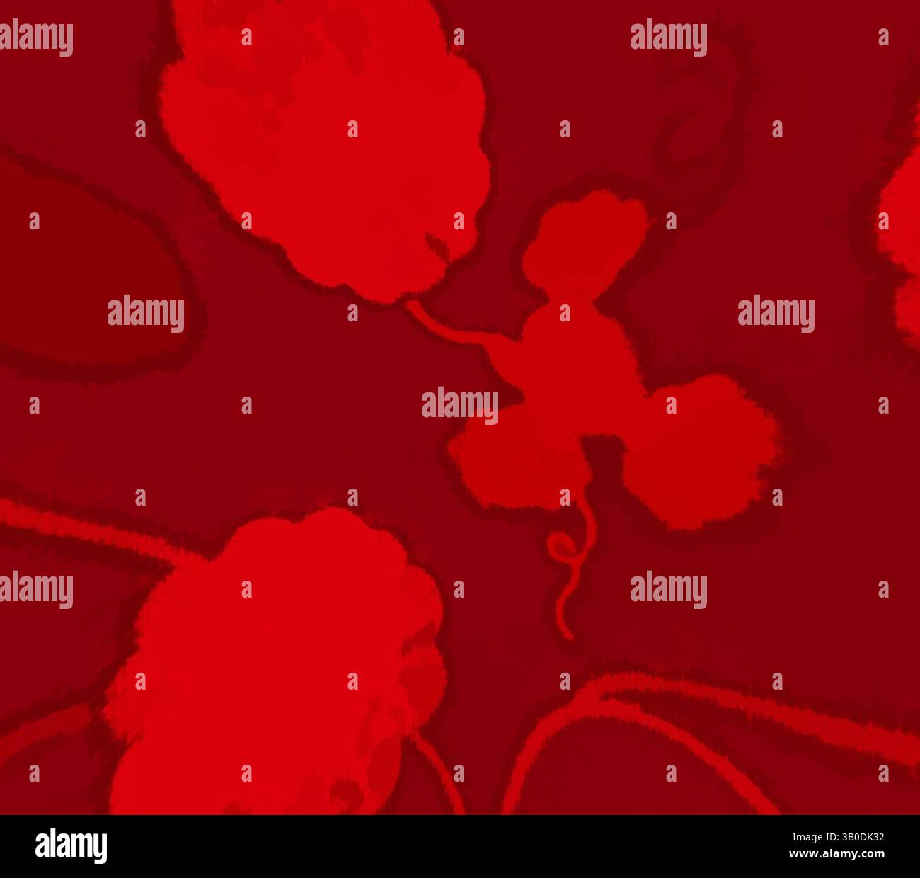 Vibrant arrangement of abstract floral shapes in various shades hi-res ...