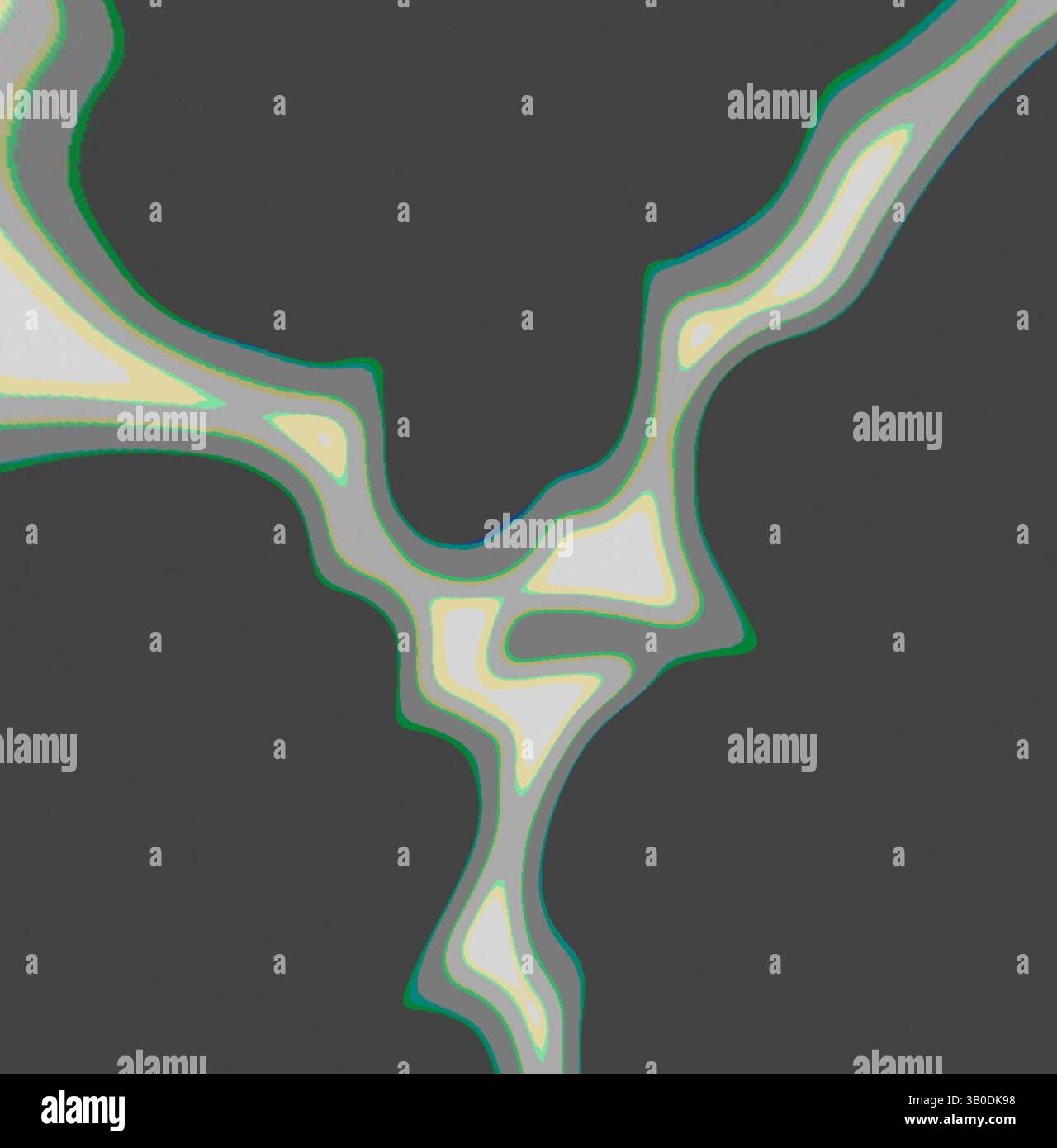 A swirling, abstract design featuring fluid shapes and contrasting ...