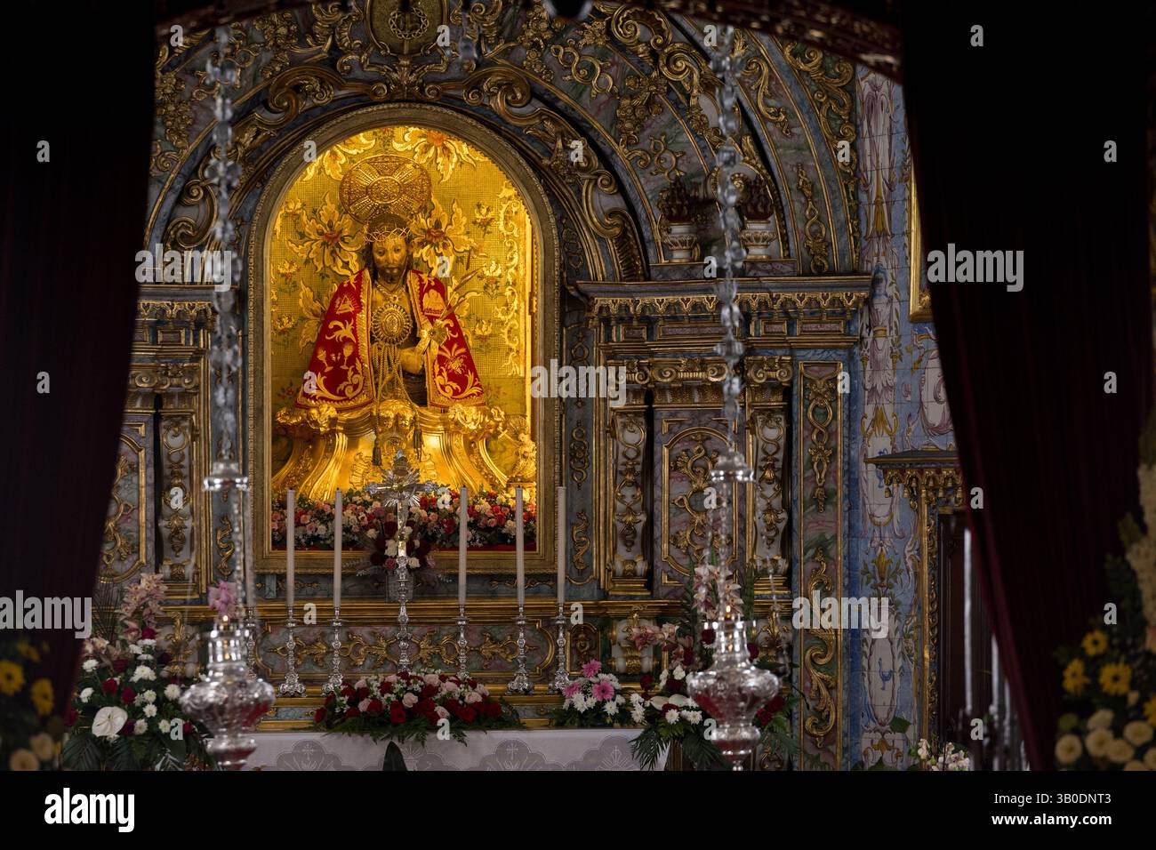 Altar with the Image of Senhor Santo Cristo dos Milagres in the ...
