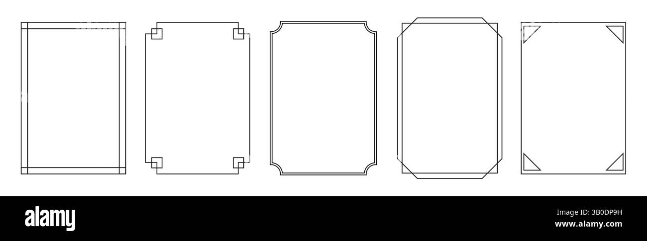 Set template line frame Stock Vector Image & Art - Alamy