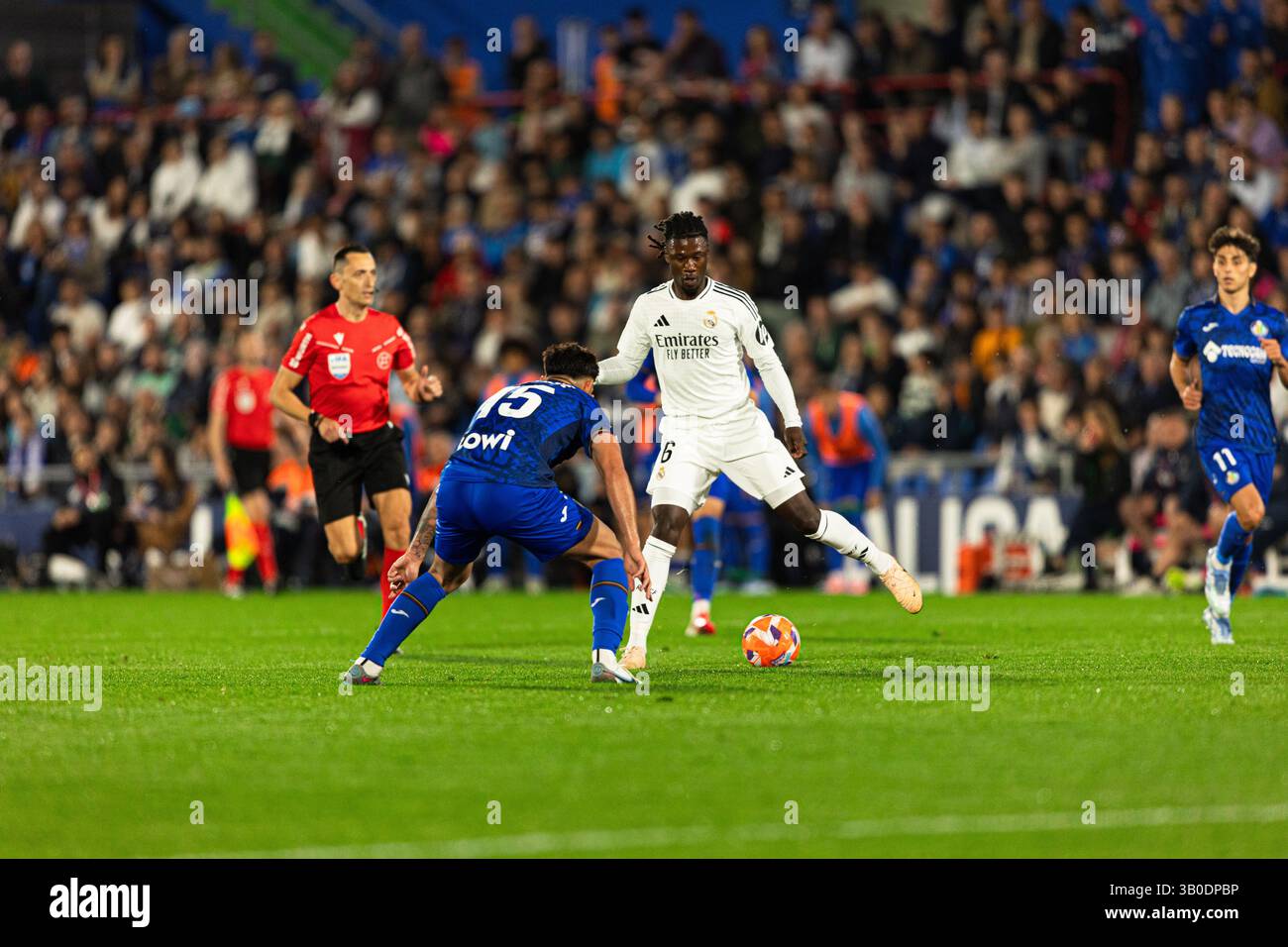 Getafe, Spain. 23th Apr 2025. Camavinga during Getafe CF and Real ...