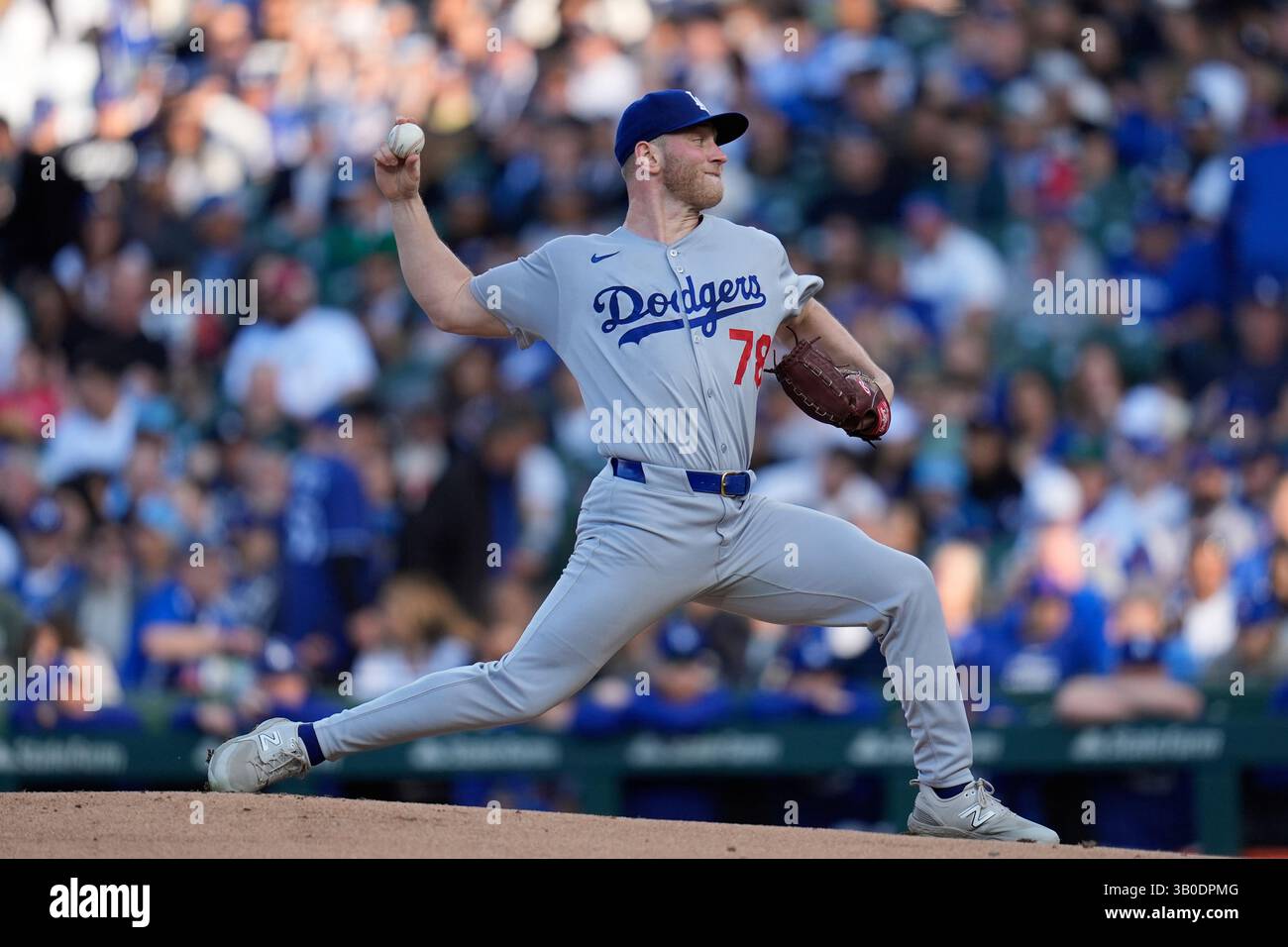 Los Angeles Dodgers starting pitcher Ben Casparius (78) throws against ...