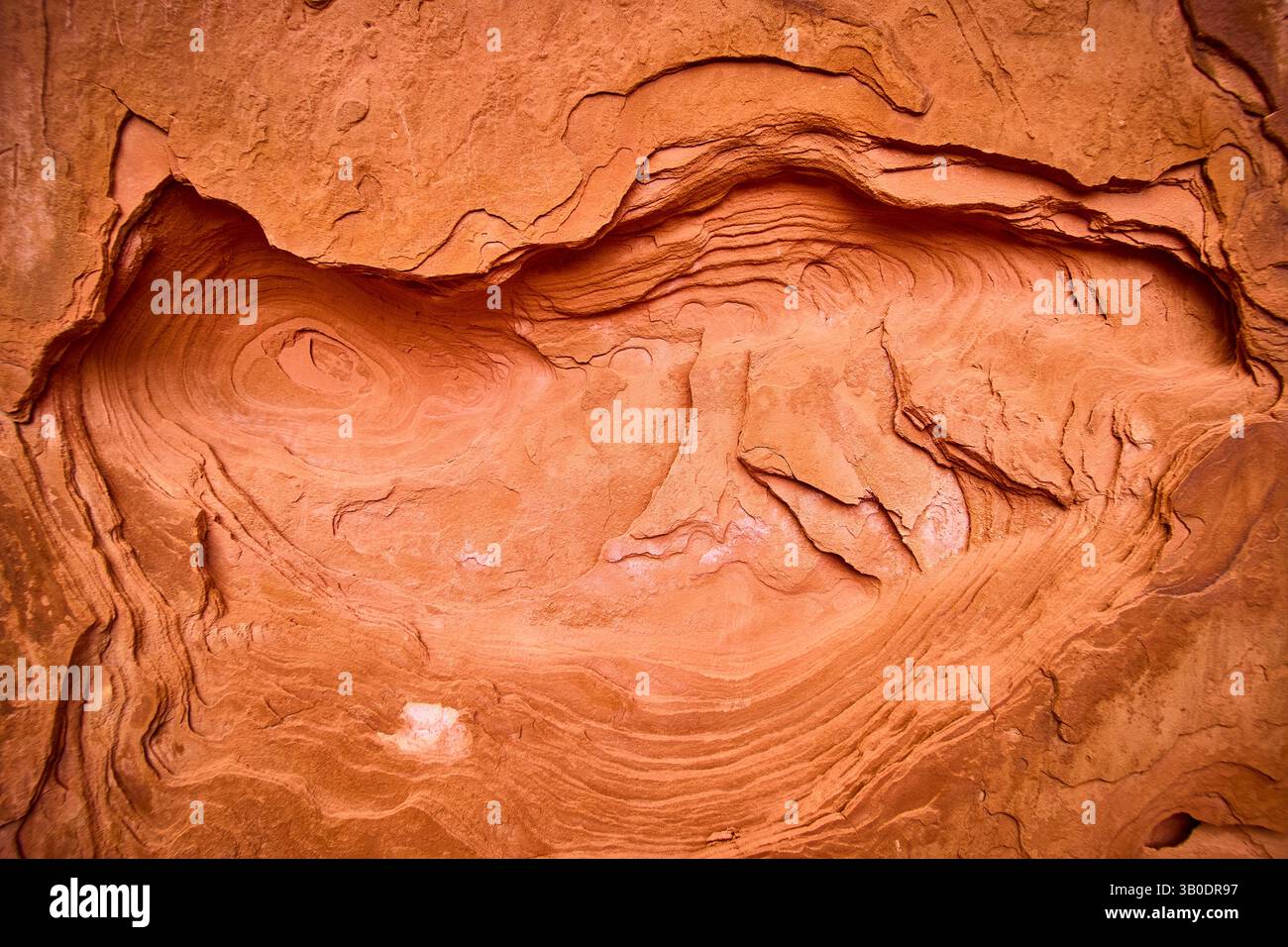 Sandstone Layers and Erosion Patterns in Desert Landscape Eye-Level ...
