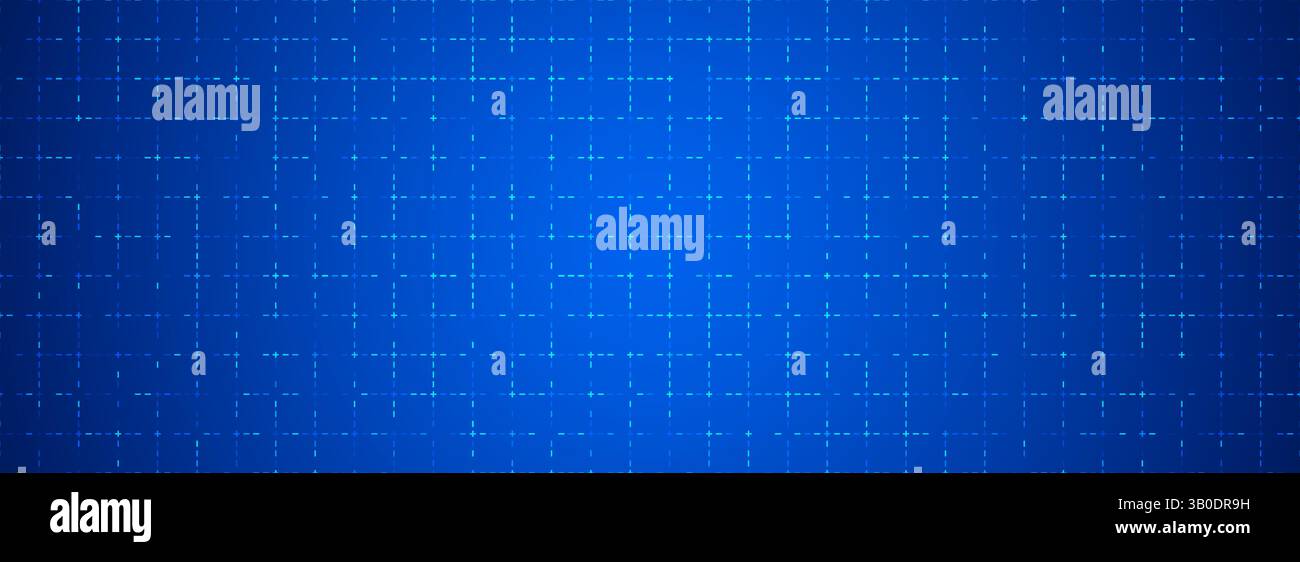 Blue glowing dotted grid background. Tech dot square network backdrop ...
