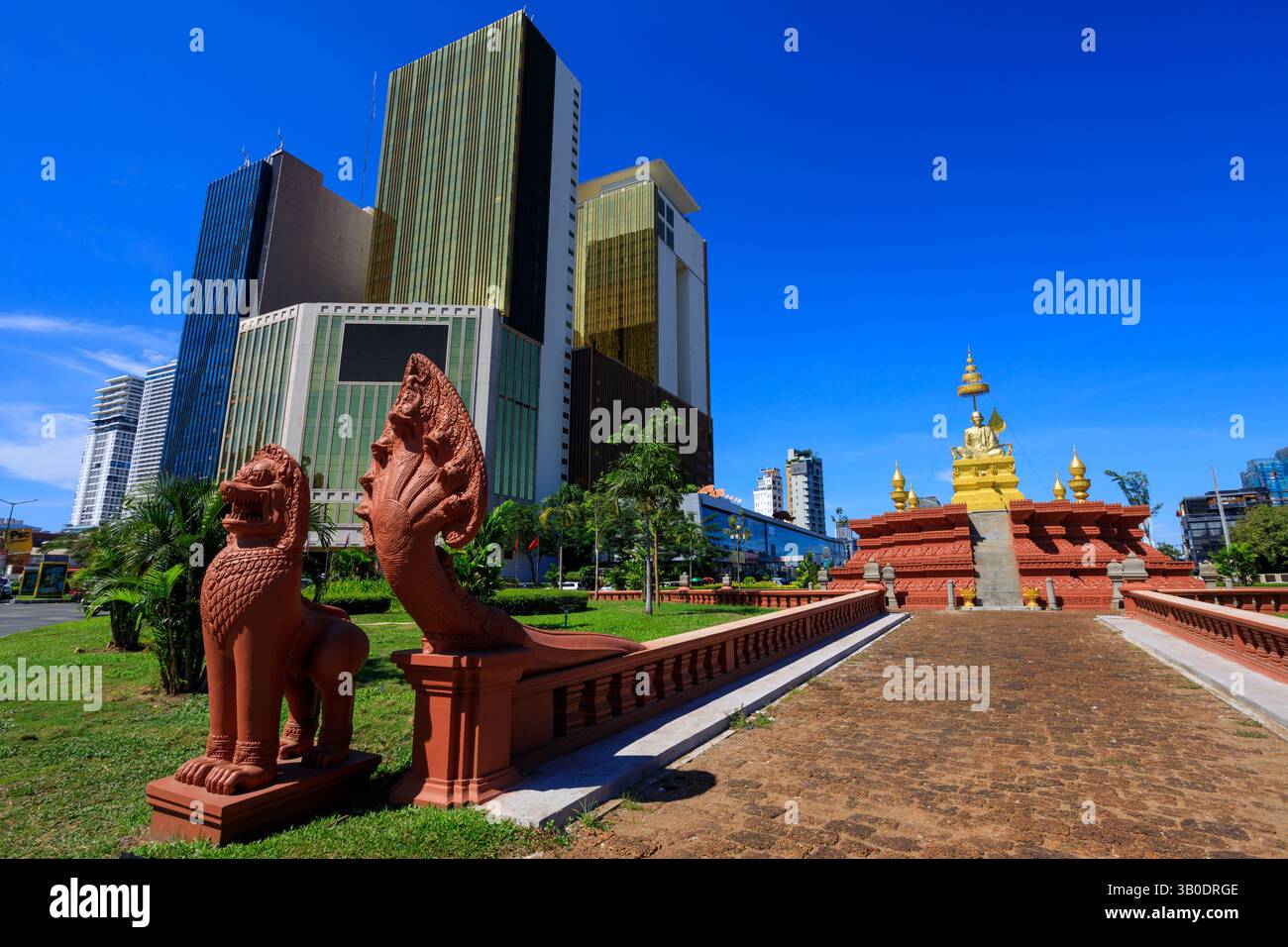Phnom Penh, Cambodia - February 23, 2025: The Samdech Chuon Nath Statue ...