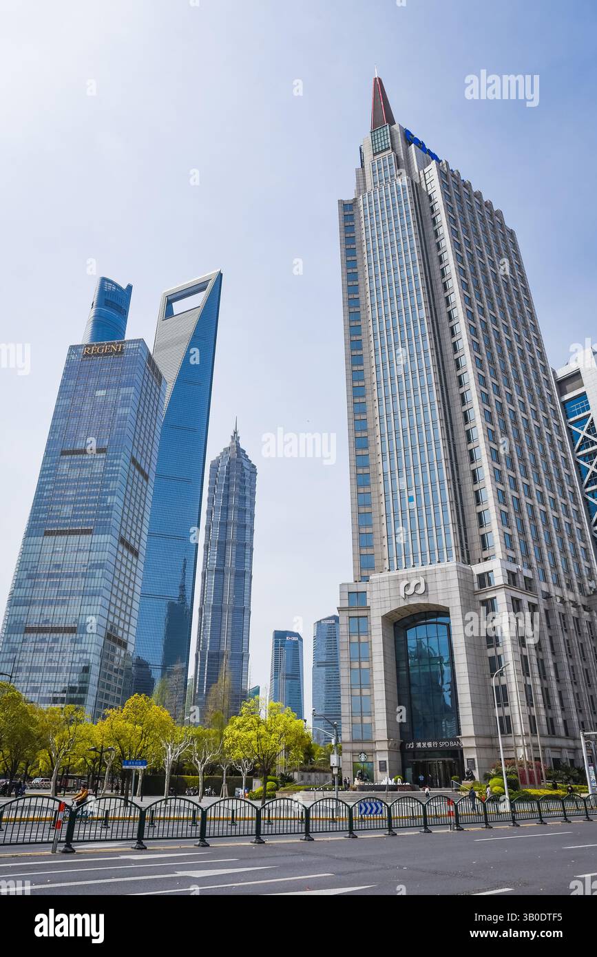 Shanghai, China - 1 April 2025: The Shanghai World Financial Center ...
